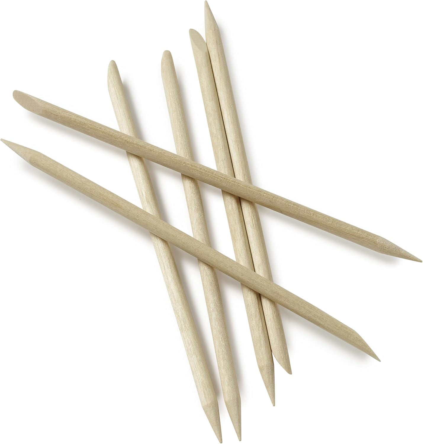 Manicare Cuticle Sticks, Pack of 6, Wooden Orange Sticks ...