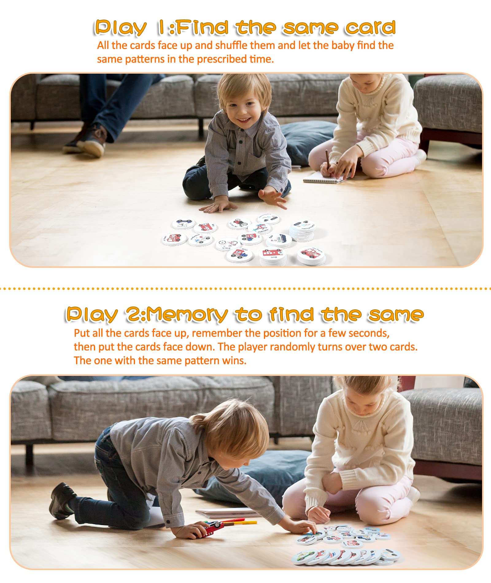 Snapklik.com : Wooden Match Memory Game For Kids, 24Pc Memory Matching ...