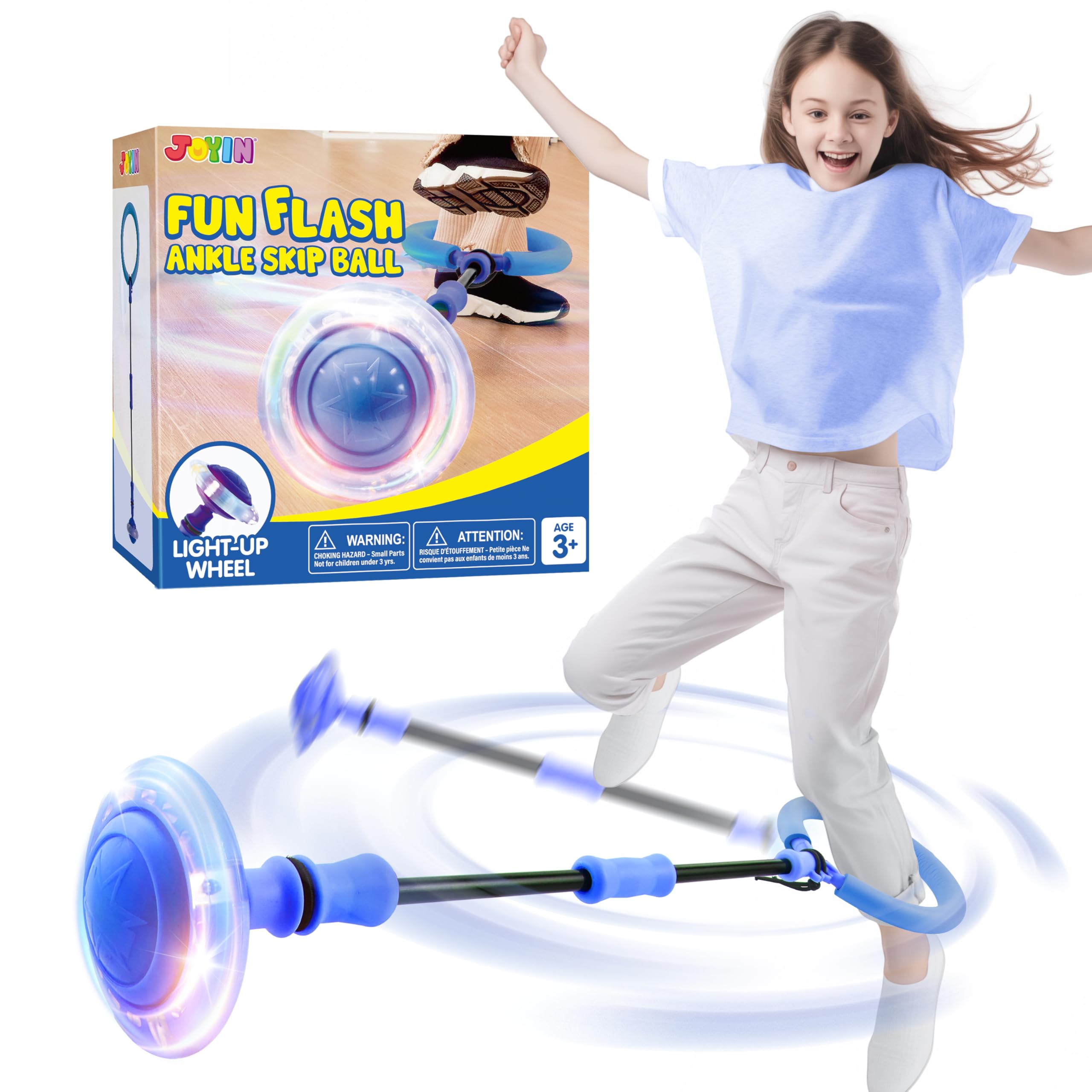 Amazon.com: JOYIN Blue Ankle Skip Ball with Flashing Lights, Skip it ...