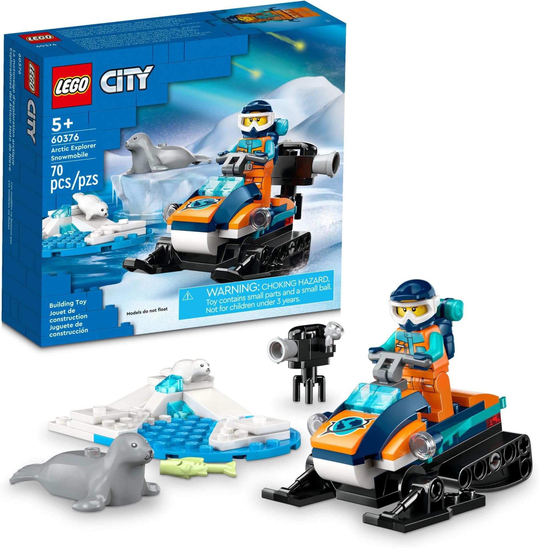 Amazon.com: LEGO City Great Vehicles Snow Groomer 60222 Building Kit ...