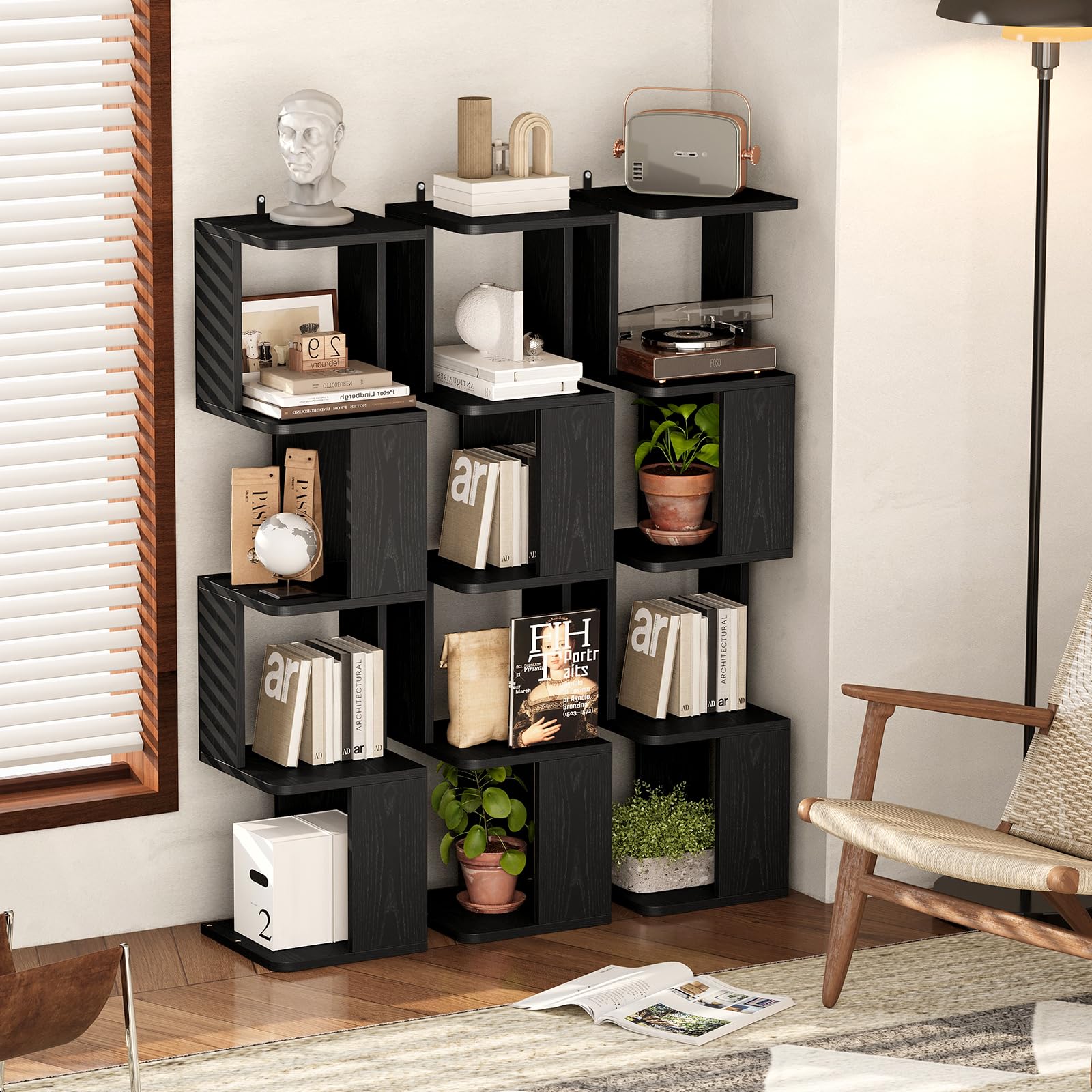 Snapklik.com : Narrow Bookshelf For Small Spaces, Modern 5 Tier ...
