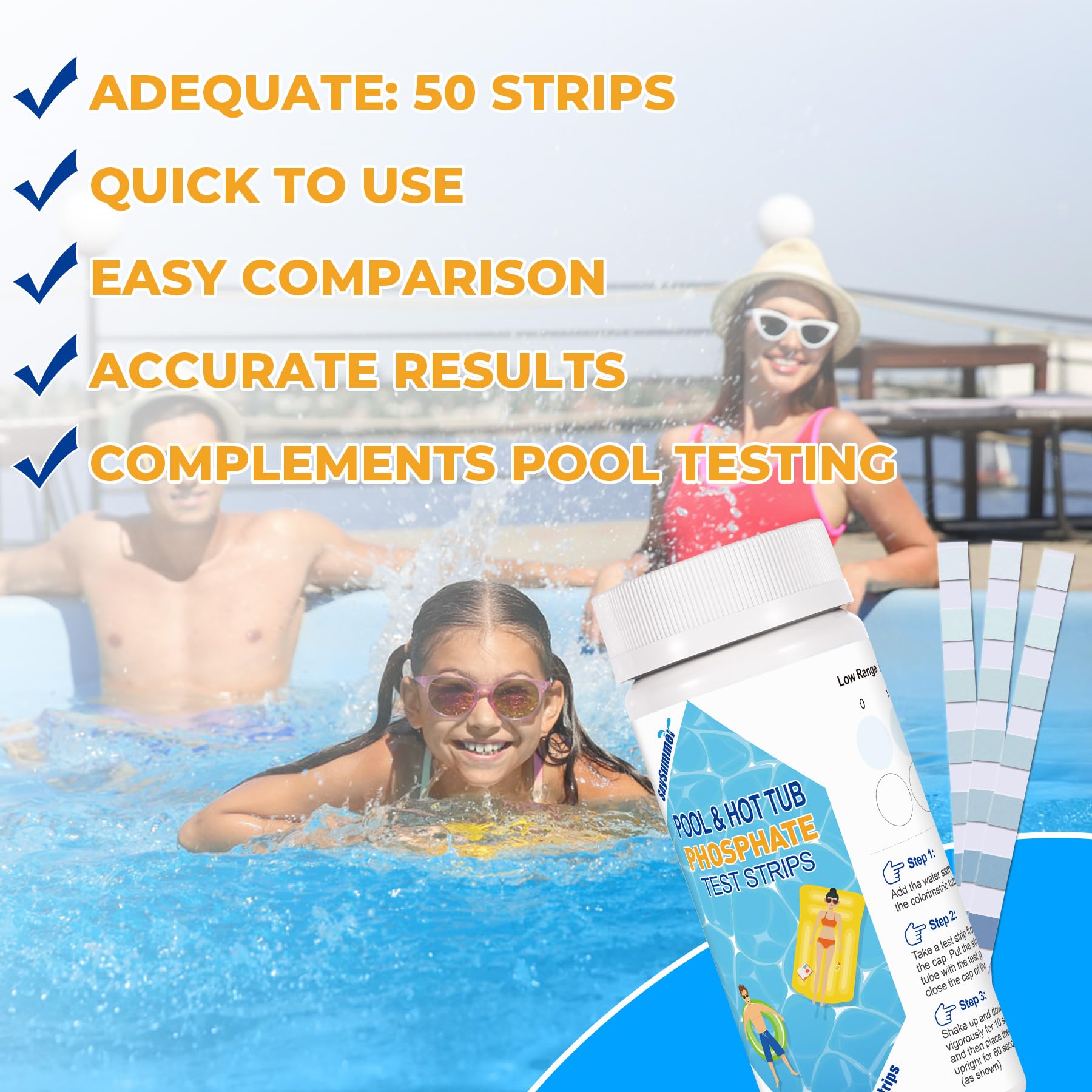 Snapklik.com : Phosphate Test Kit For Pool Hot-Tub: 50 Counts Water ...