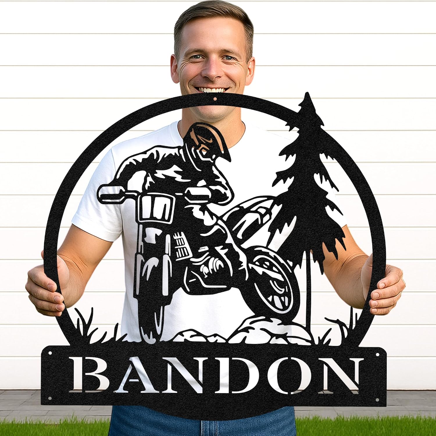 Amazon.com: Custom Motocross Metal Sign Personalized Dirt Bike Wall Art ...
