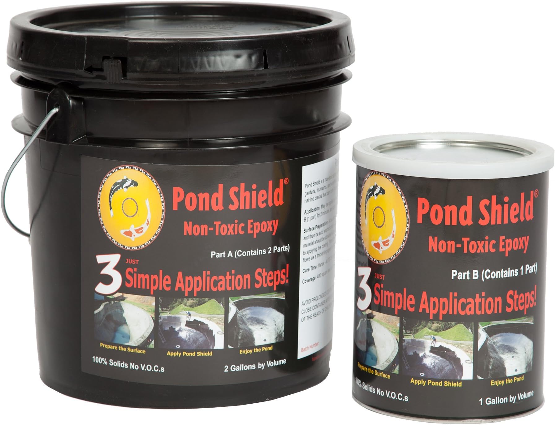 Amazon.com : Pond Armor SKU-BLACK-3GA Non Toxic Pond Shield Epoxy Paint ...