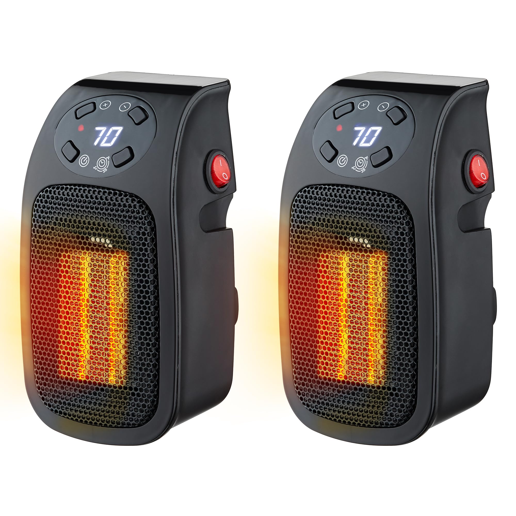 Amazon.com: Aiwa Electric Outlet Ceramic Plug-In Space Heater with LCD ...