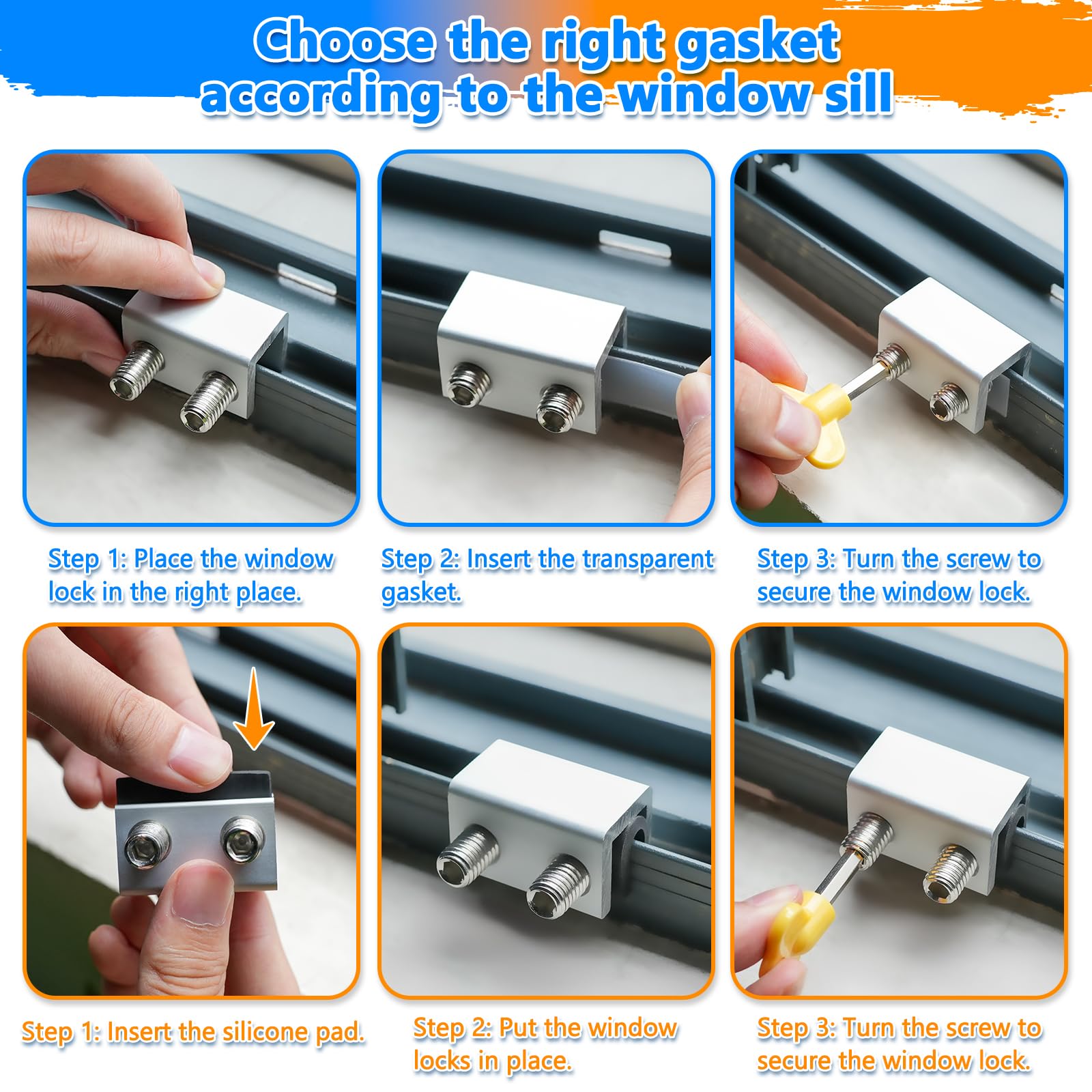 Snapklik.com : Window Locks, 4 Sets Premium Sliding Window Locks ...