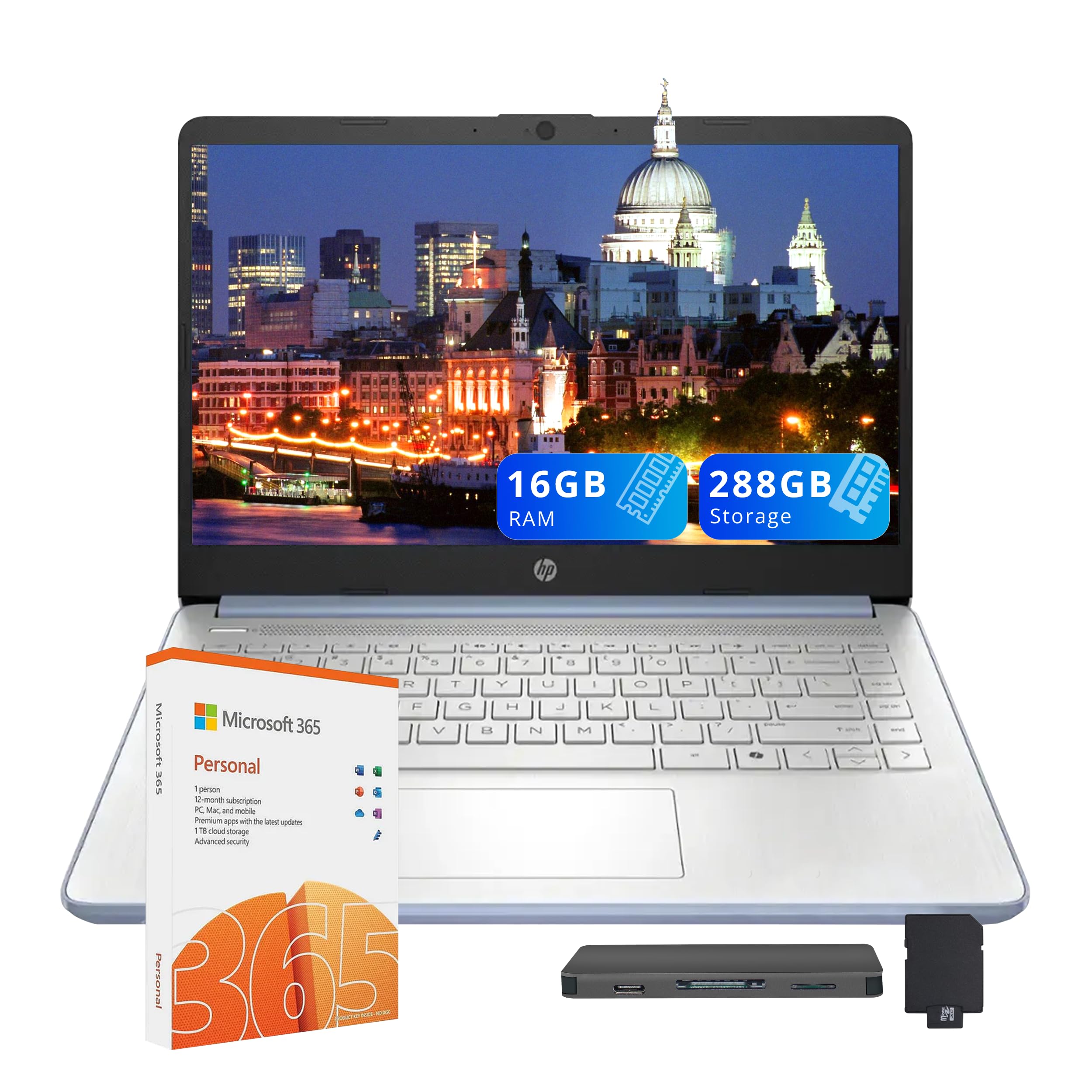 Snapklik.com : HP Flagship 14" HD Student&Business Laptop, Intel N150 CPU