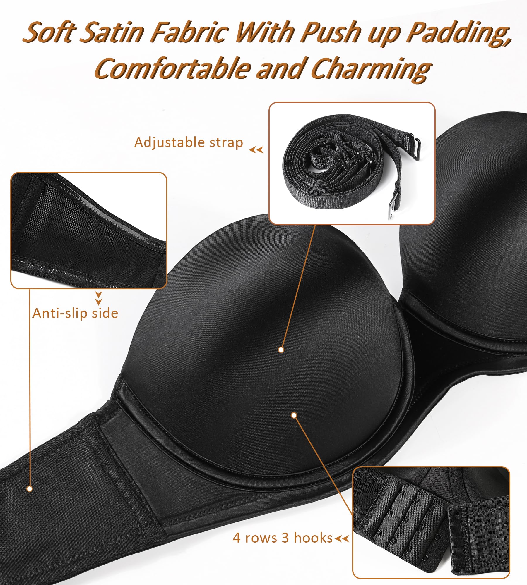 Snapklik.com : DotVol Womens Multiway Push Up Convertible Underwire ...