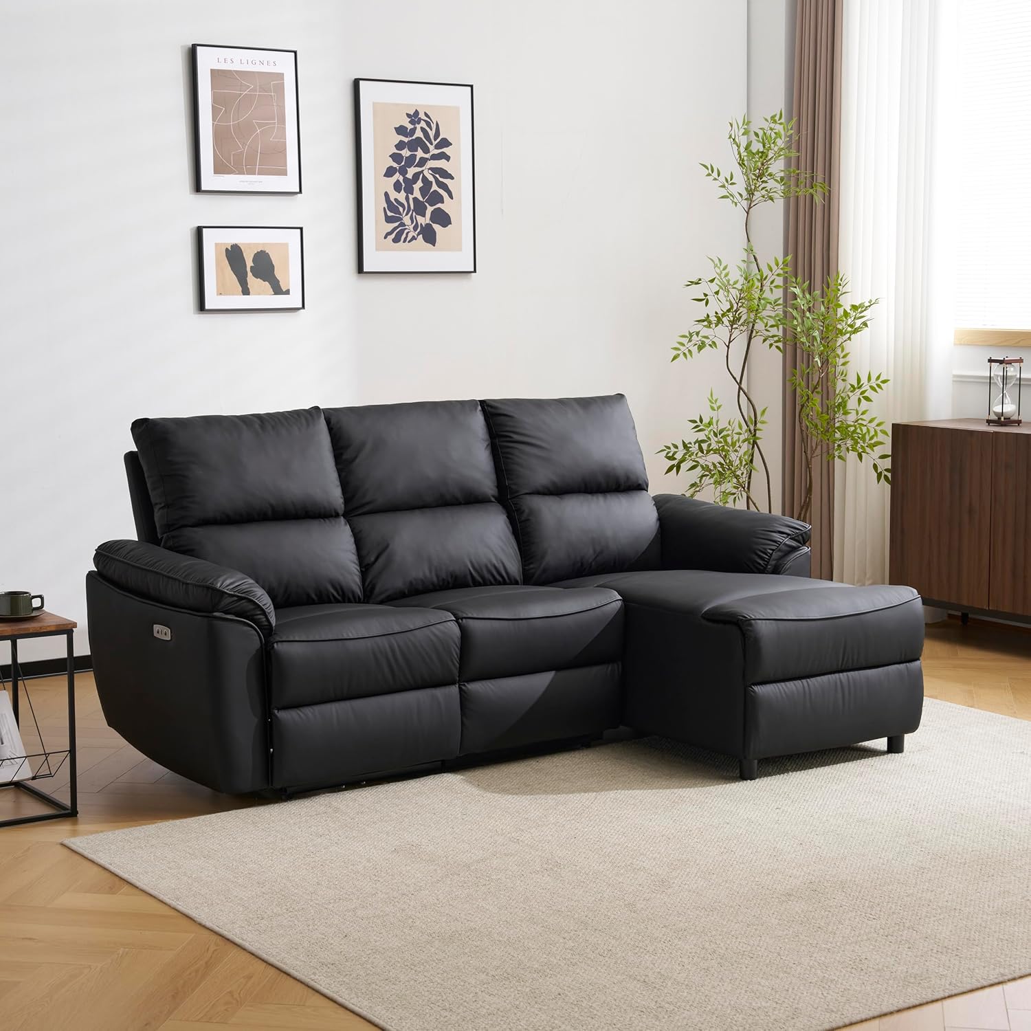 Amazon｜OSJ リクライニングチェア リクライニングソファ パーソナルチェアー 3人掛け 三人掛け 電動 リクライニング オットマン一体型 電動ソファ 耐圧分散 左右独立調節 一人暮らし ...