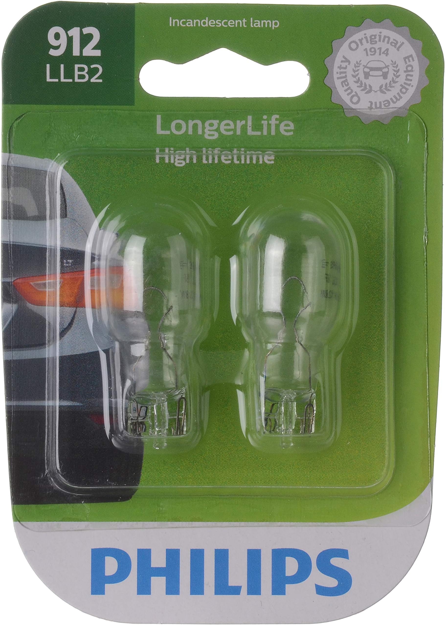 Amazon.com: Philips 912 LongerLife Miniature Bulb, 2 Pack : Automotive