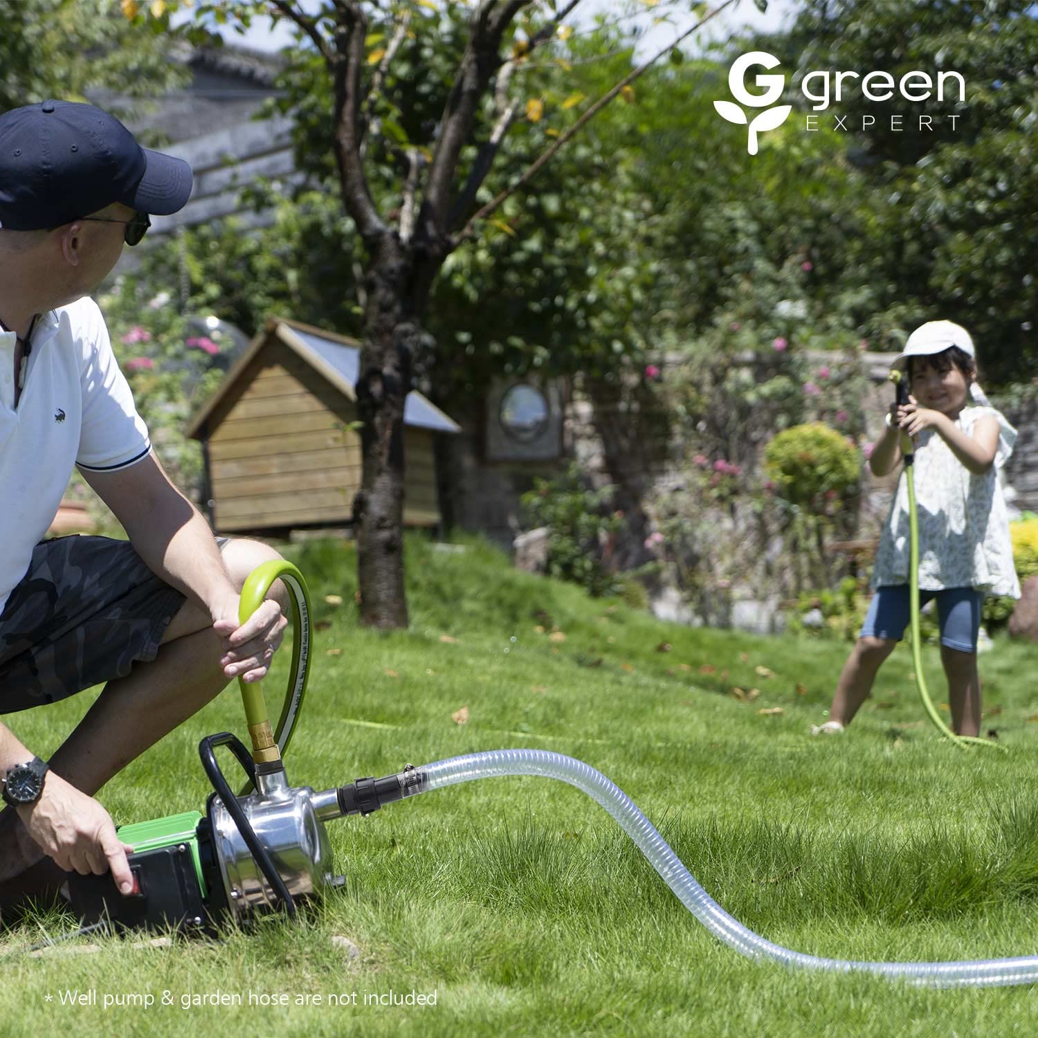 Green Expert 25FT x 1â€? ID Suction Hose with Check Valve for Shallow ...