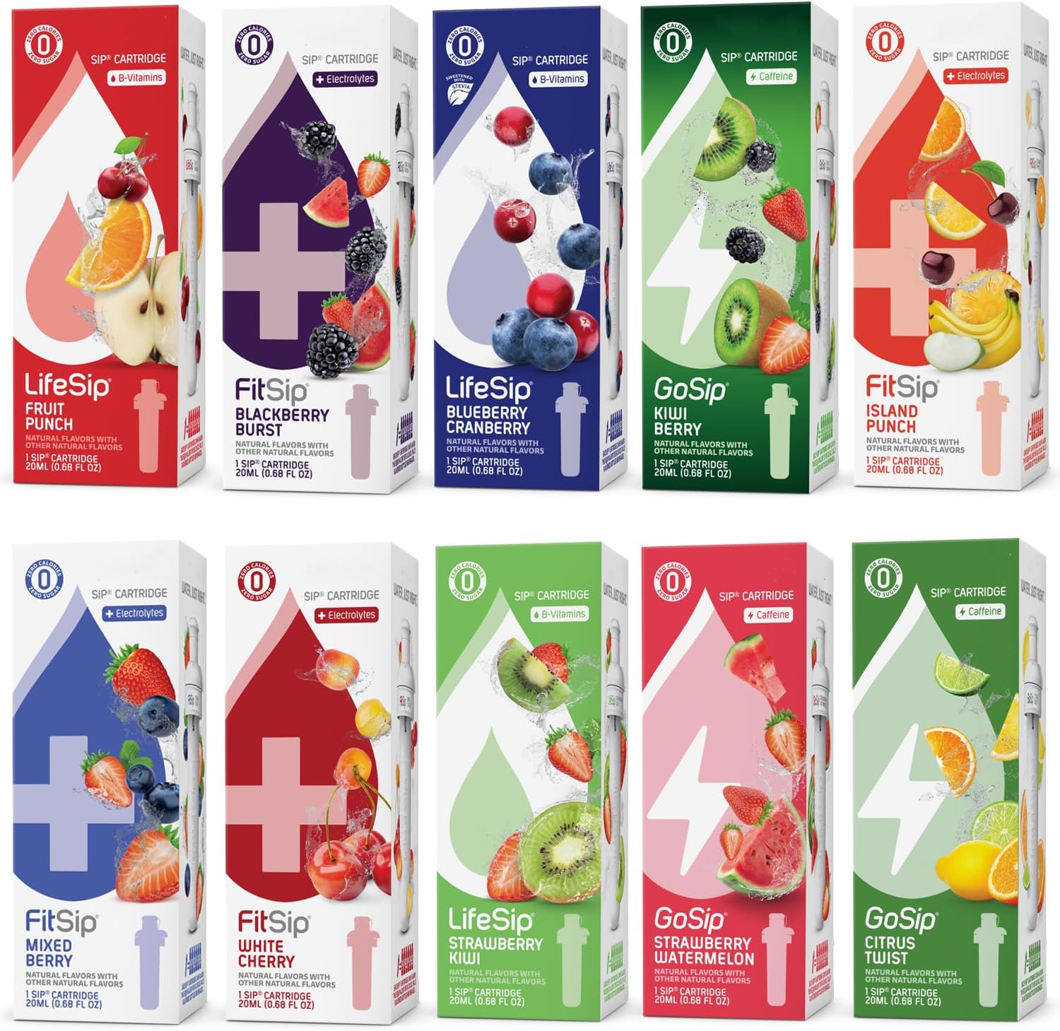 Amazon.com: 3 Assorted Water Flavor Cartridges Refills(3 Packs ...