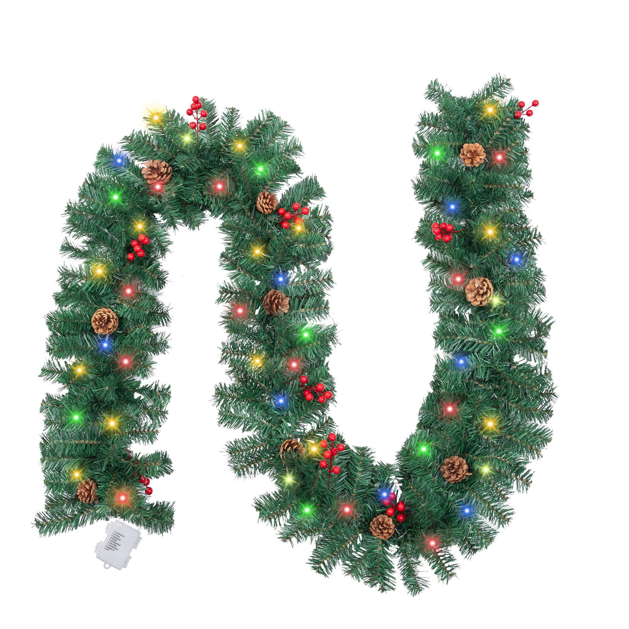 Snapklik.com : 9ft Prelit Lighted Artificial Christmas Garland