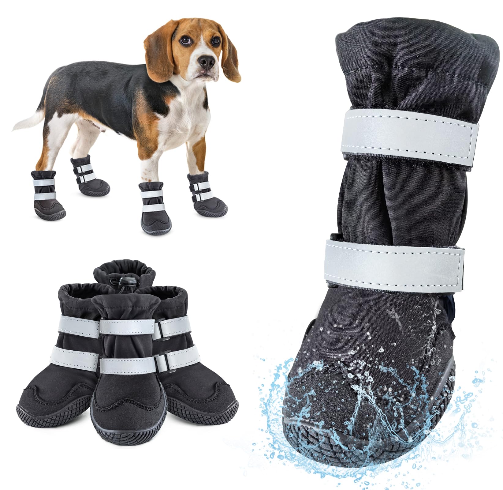 Amazon.com : Idepet Dog Boots for Small Large Dogs, Anti-Slip Dog Shoes ...