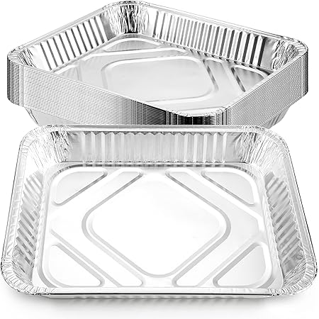 Aramatinc Aluminium Foil Baking Trays - Disposable Containers for ...