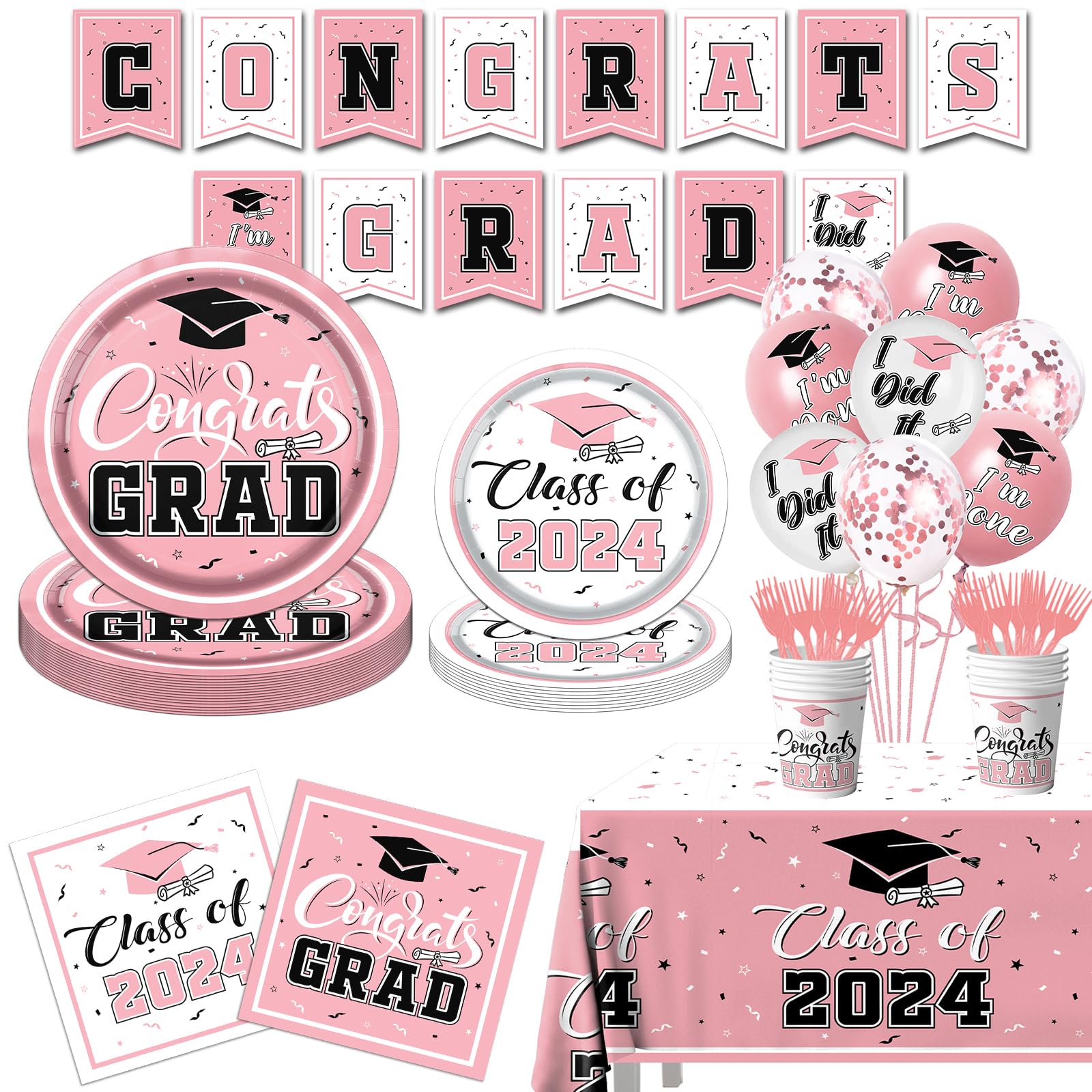 Snapklik.com : Graduation Party Decorations 2024 Pink Graduation ...