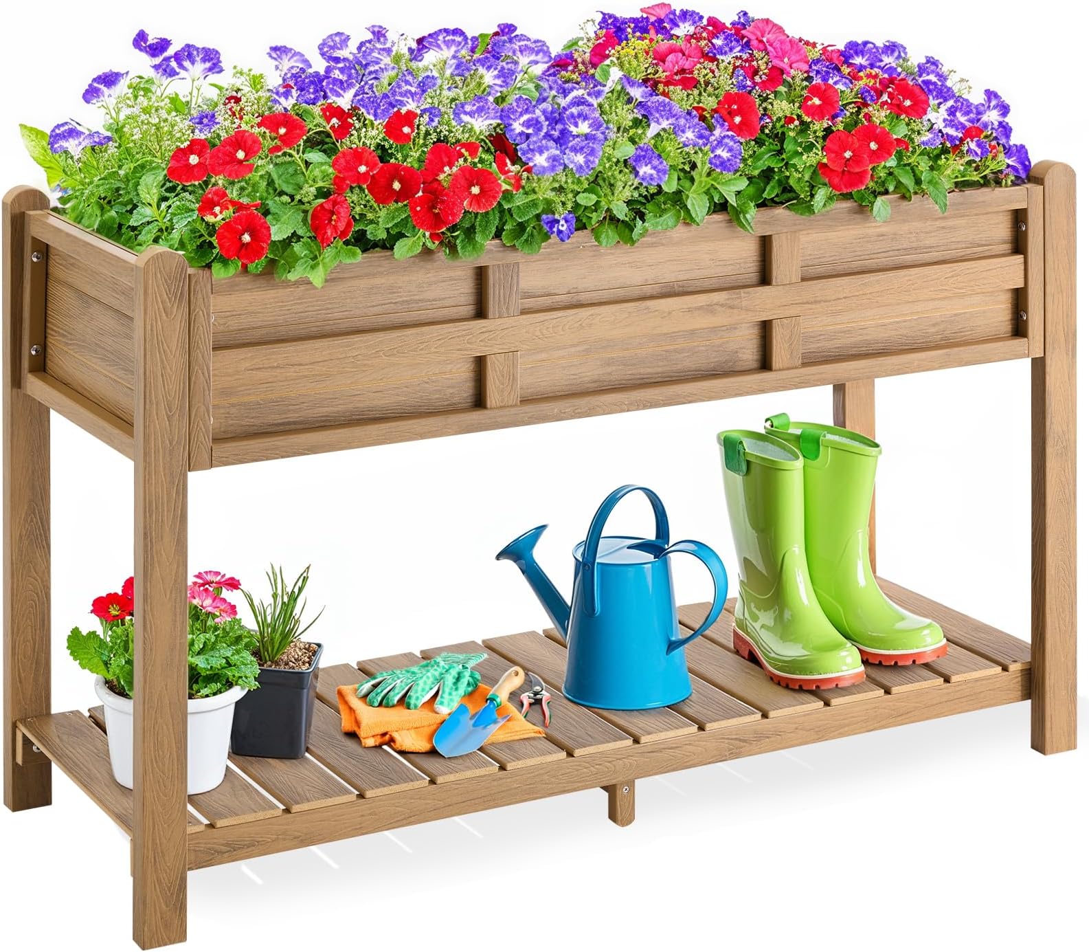 Amazon.com: Outsunny Outdoor Privacy Screen with Planter Box, Metal ...