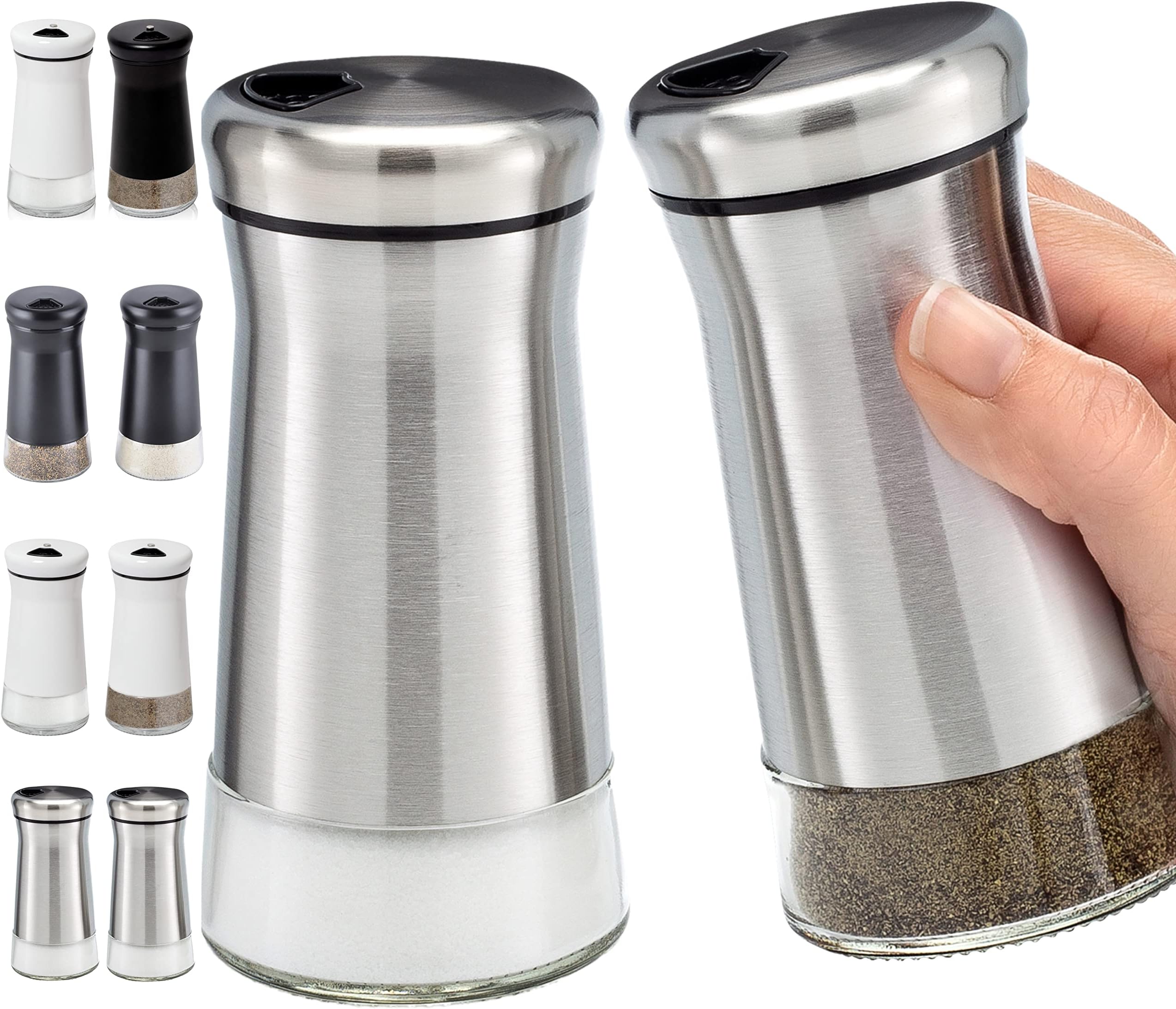 Amazon.com: Salt and Pepper Shakers 10 Oz Dredge With Handle, Aluminum ...