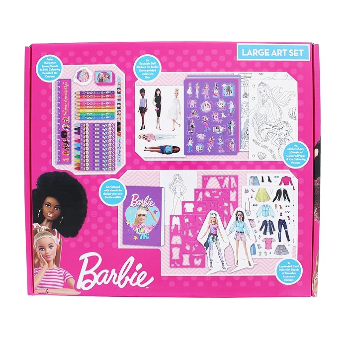 Buy Barbie Large Art Set | Large Stationery Set | Barbie Stationery Set ...