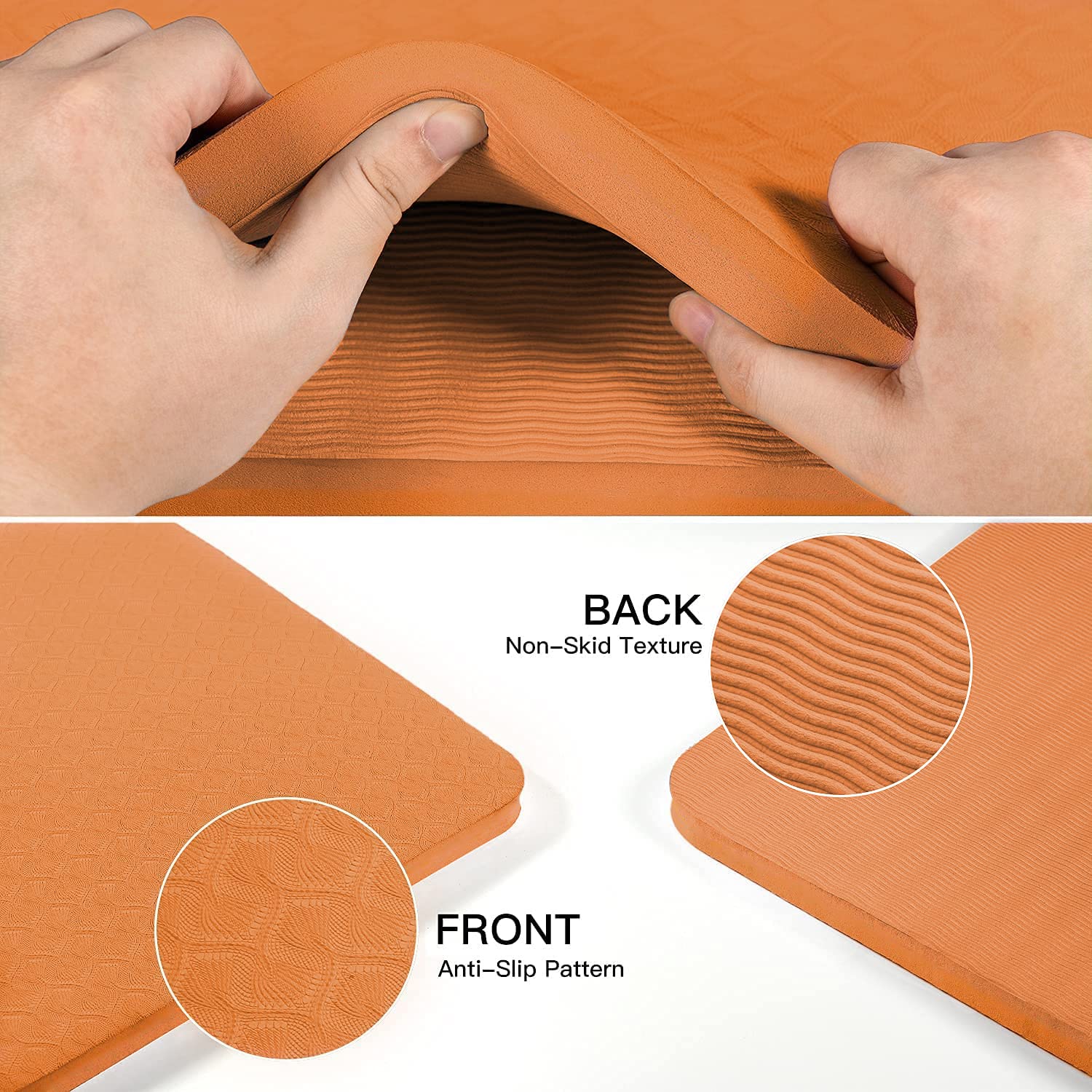 Hatha Yoga 4/5 inch TPE Yoga Mat Fitness & Exercise Mats Large Size 72 ...