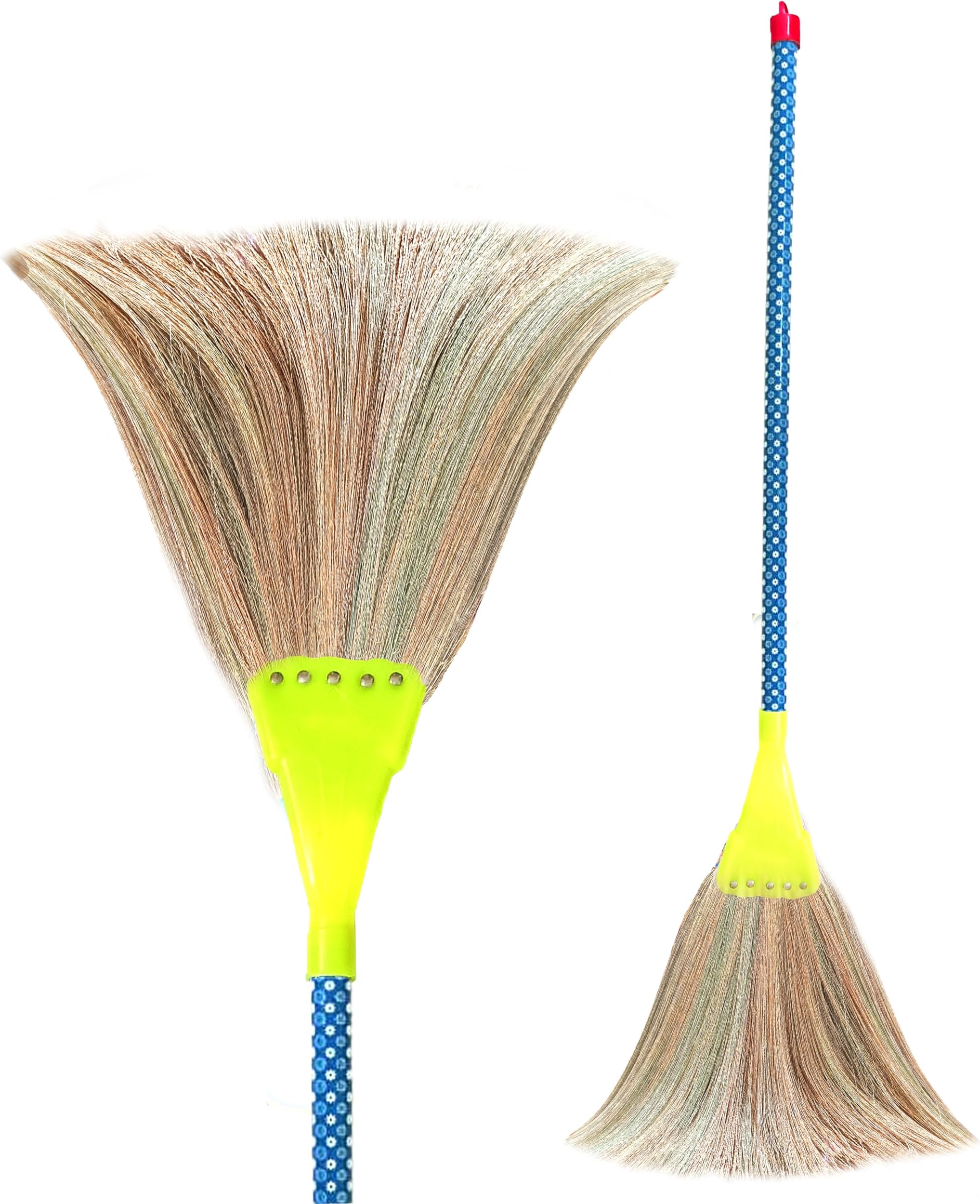 YORK Natural Sorgo Beech Wood Handle Broom Stick for Versatile Cleaning ...