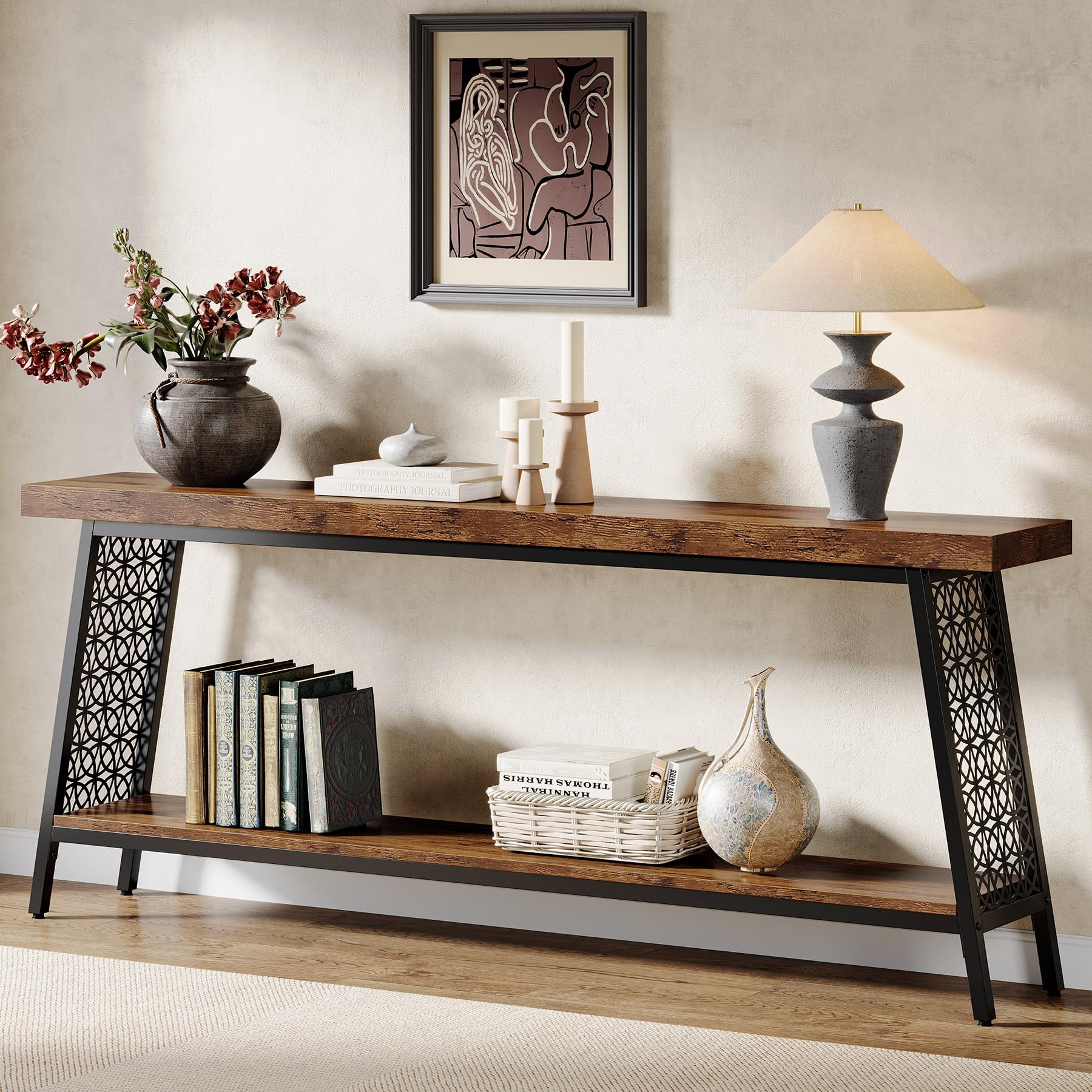 Amazon.com: Tribesigns 70.9" Extra Long Console Table, 2-Tier Sofa ...