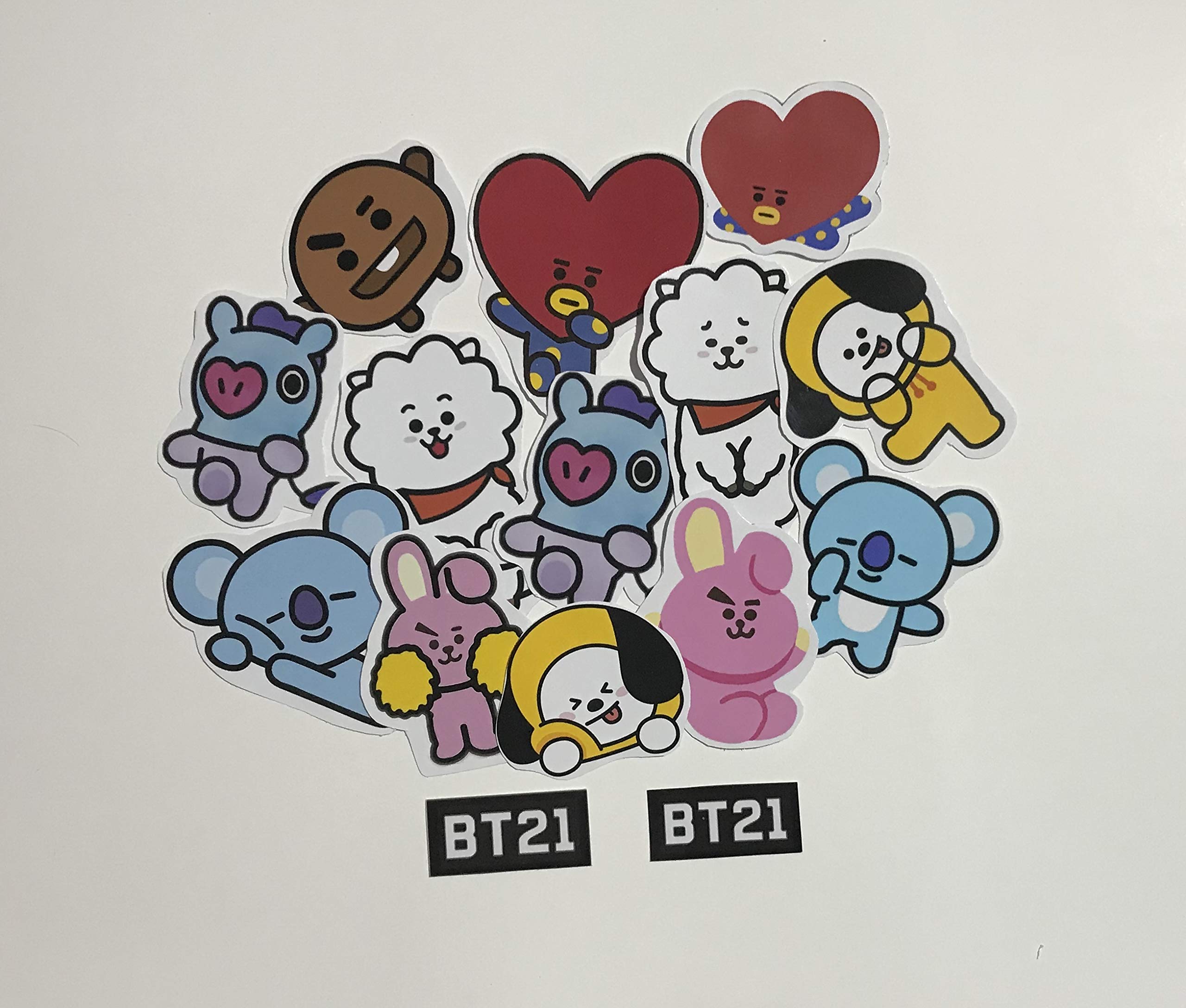 Buy BTS Paper Stickers Version 1: BT21 BTS Logo Wall Stickers BTS Light ...