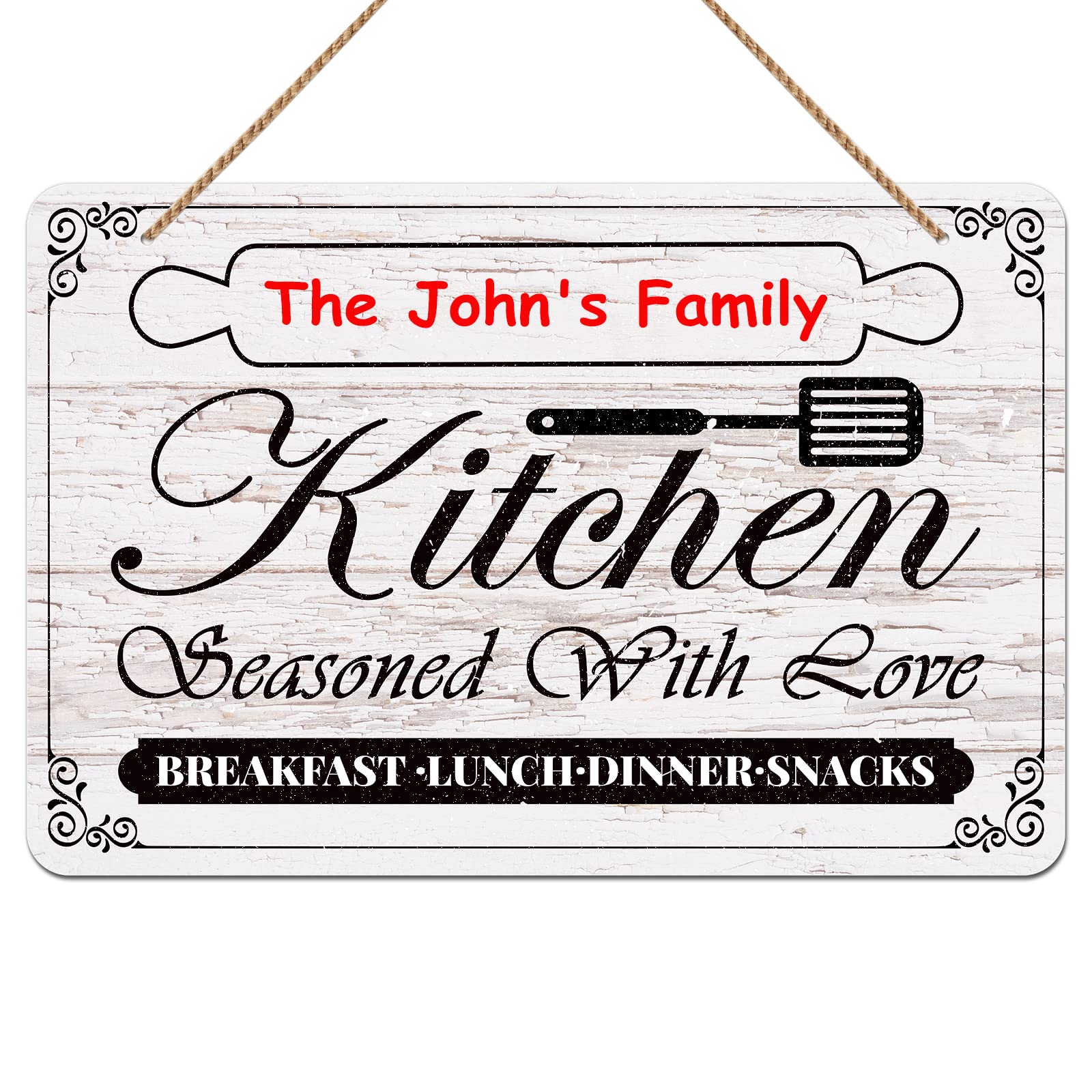 Amazon.com: Kitchen Wall Decor Sign Personalized Kitchen Signs ...