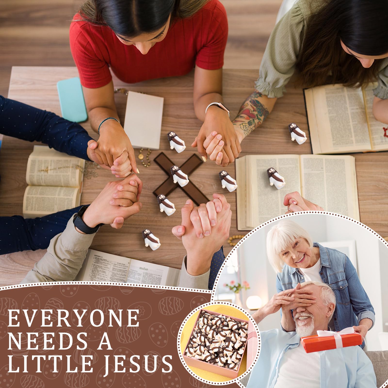 Snapklik.com : Barydat 300 Pack Mini Jesus Figures Bulk Little Jesus ...
