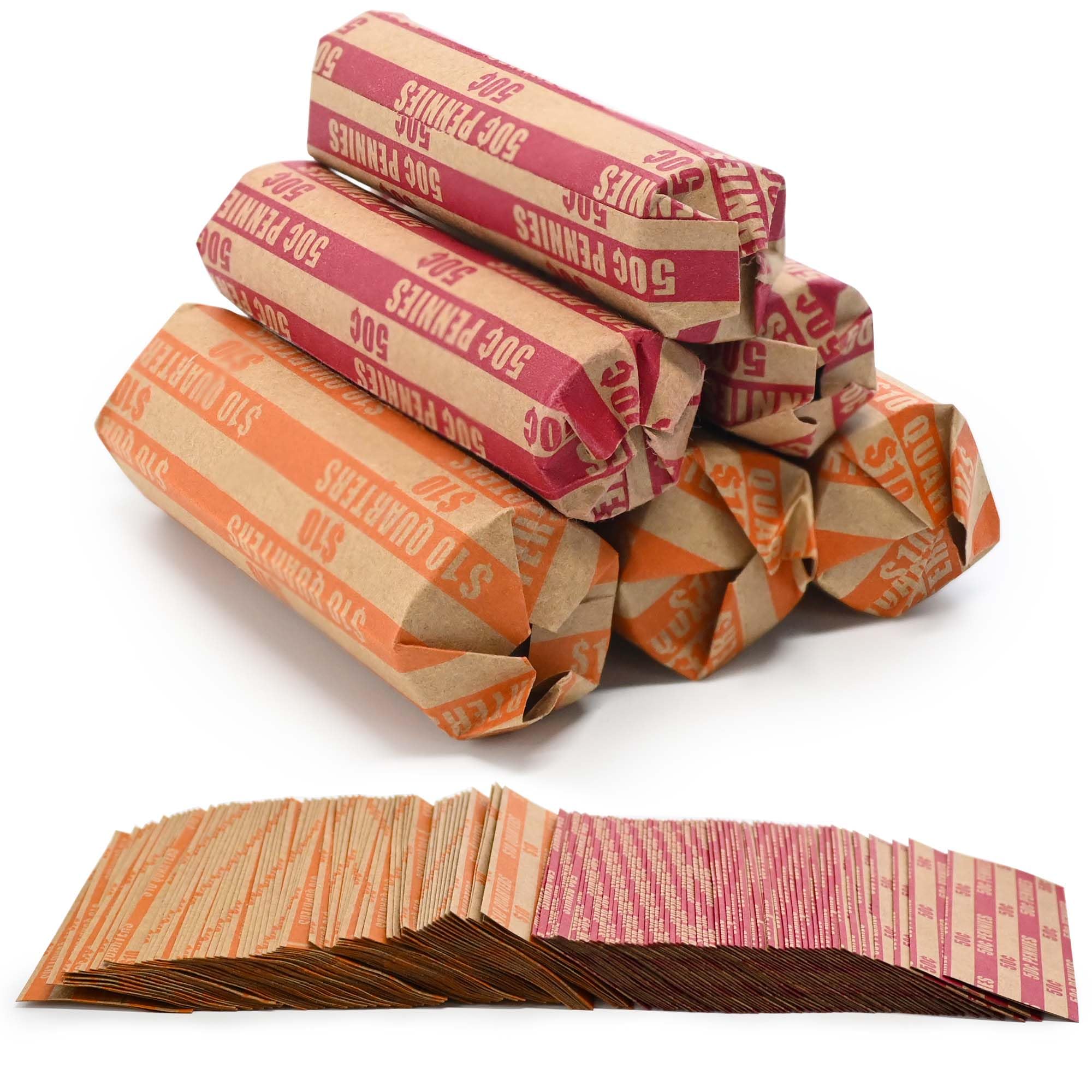 Amazon.com : L LIKED Flat Coin Wrappers, 120 Assorted (60 Each of ...