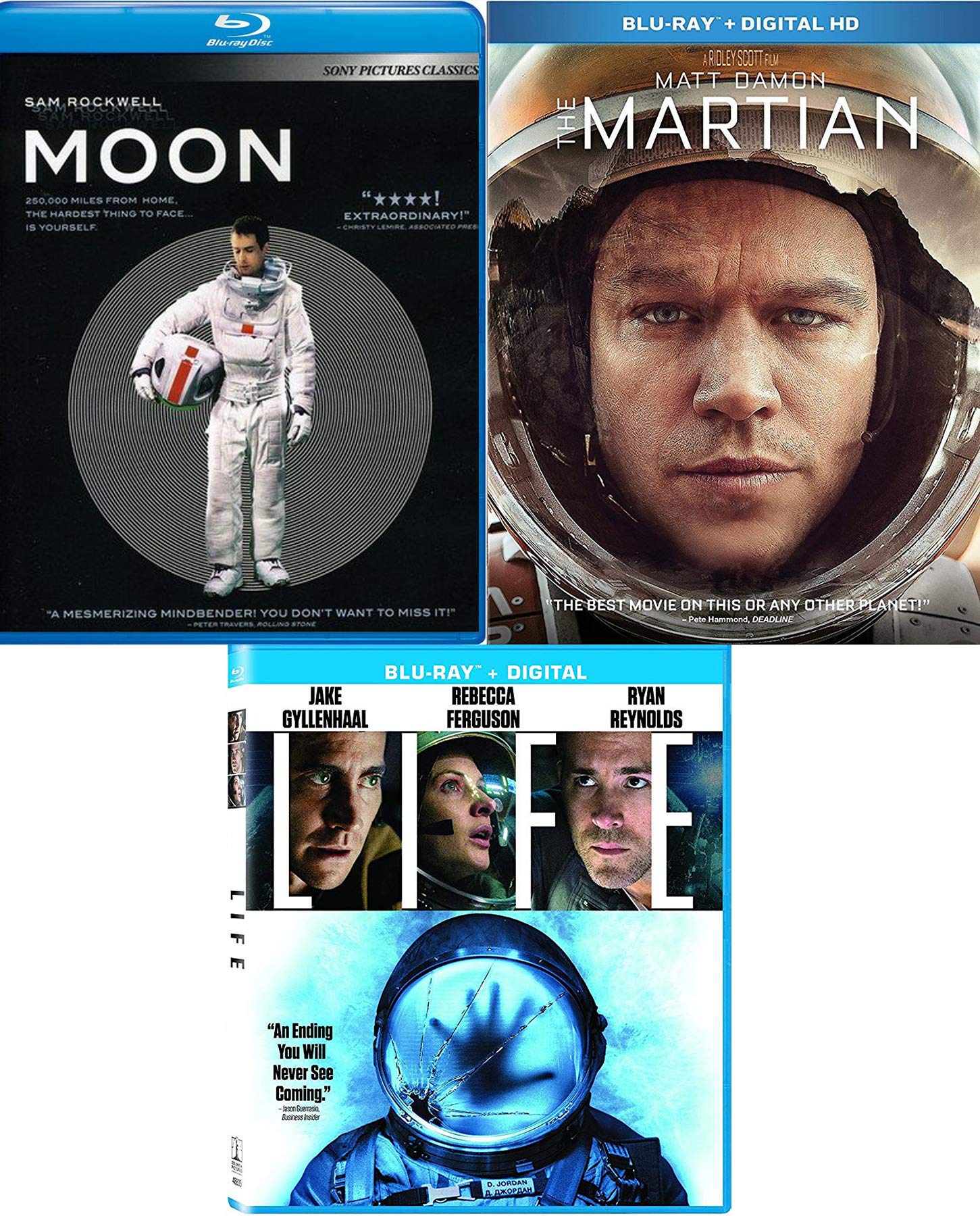 Buy The Lunar Moon Life Martian Space Triple Feature Sci-Fi The Martian ...