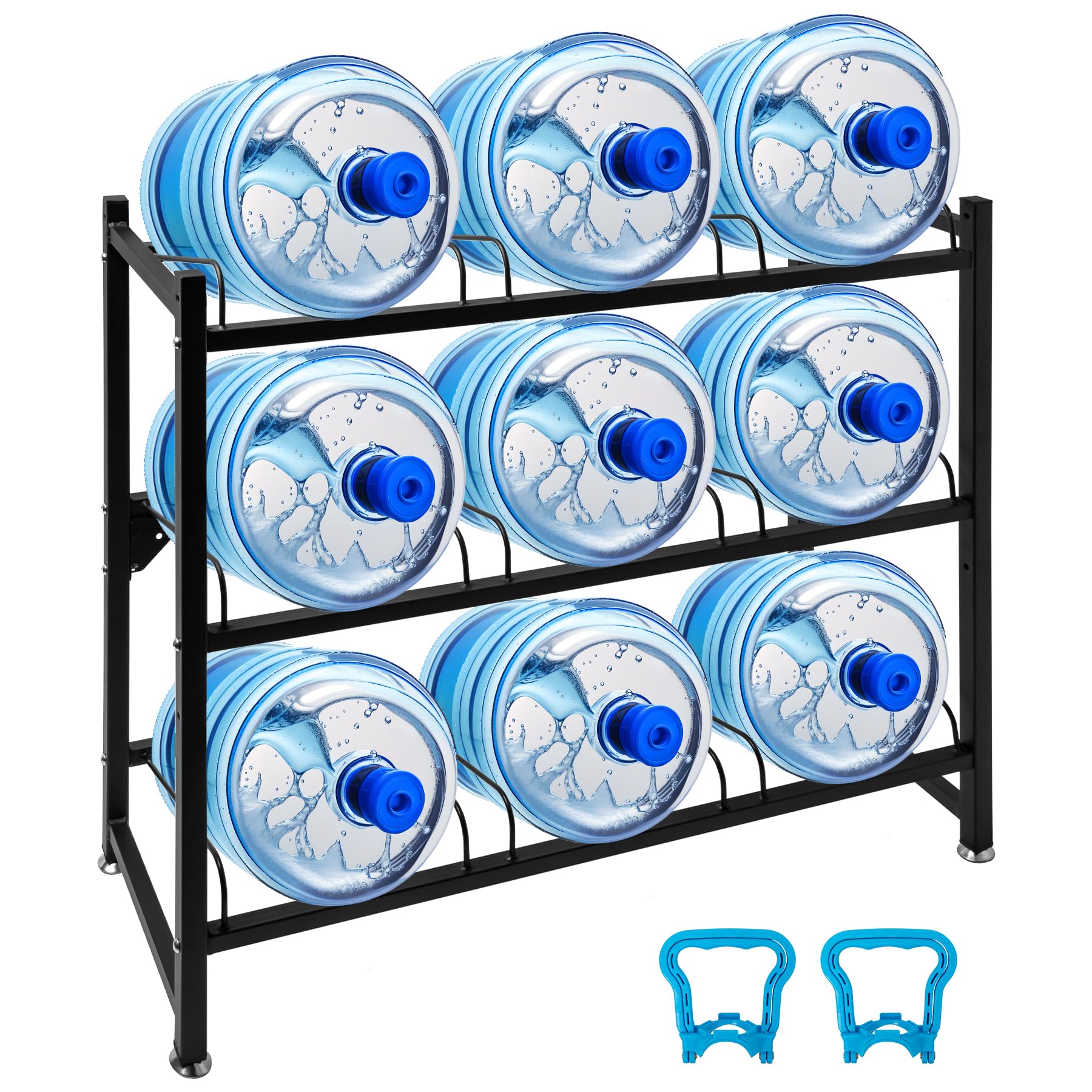 Snapklik.com : 5 Gallon Water Jug Holder, 3-Tier Water Jug Rack Heavy ...