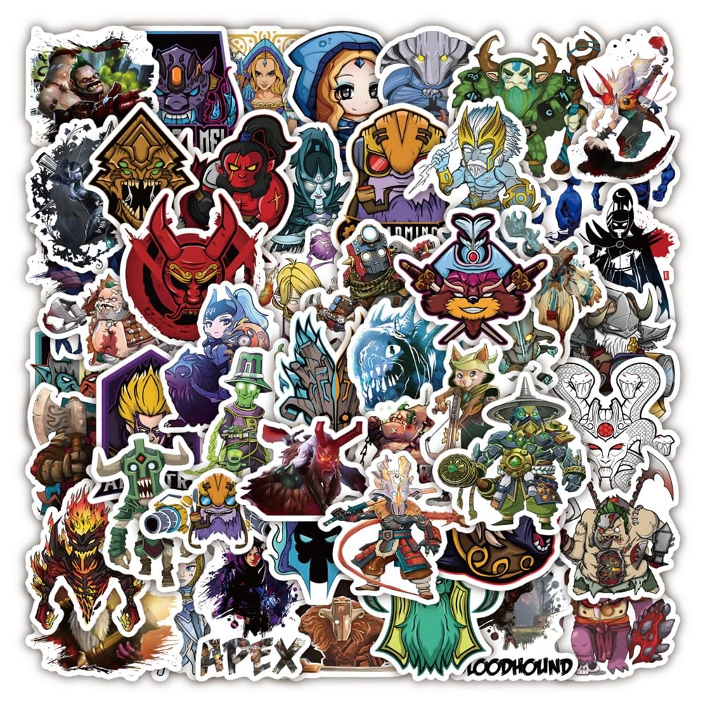 50pcs Game Dota 2 Cartoon Diy Waterproof Graffiti Stickers Pack ...