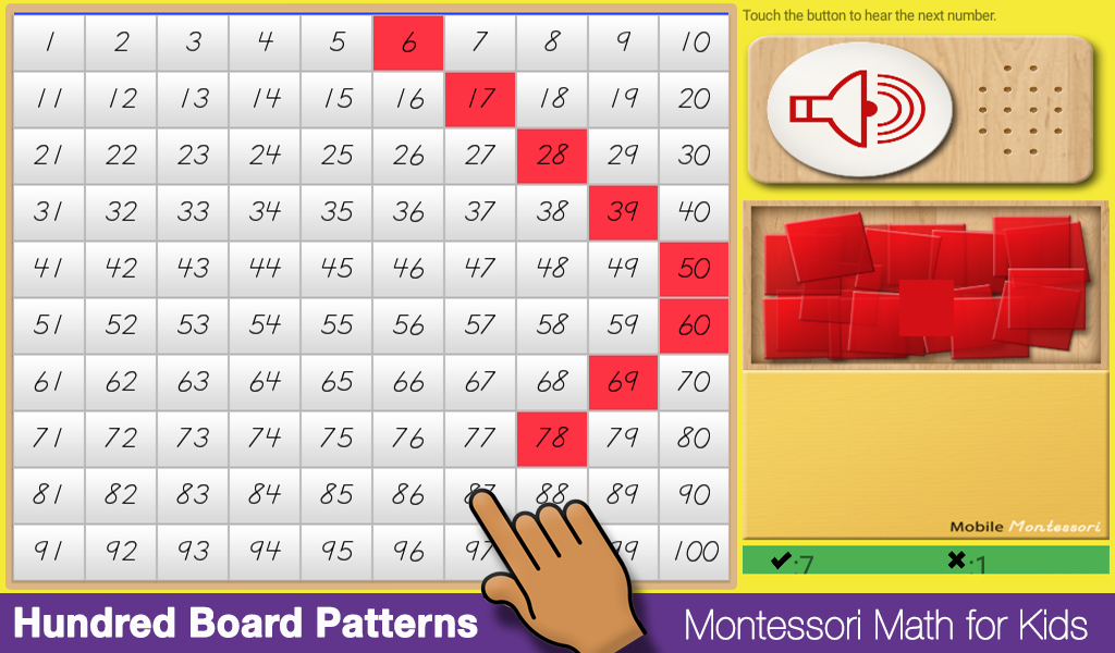 Hundred Board Patterns - Montessori Math Counting Activities for Kids ...