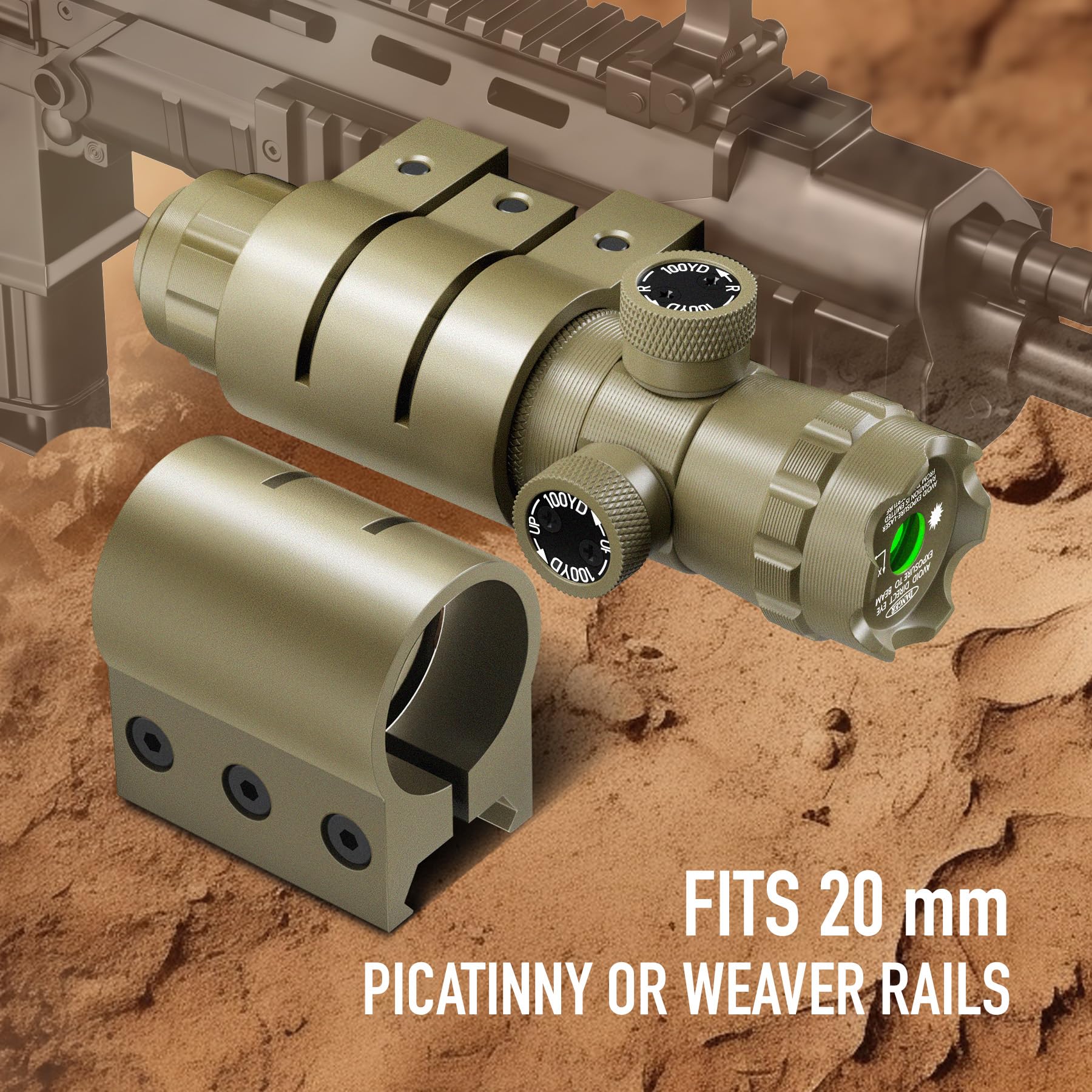 Snapklik.com : Pinty Hunting Rifle Green Laser Sight Dot Scope Adjustable