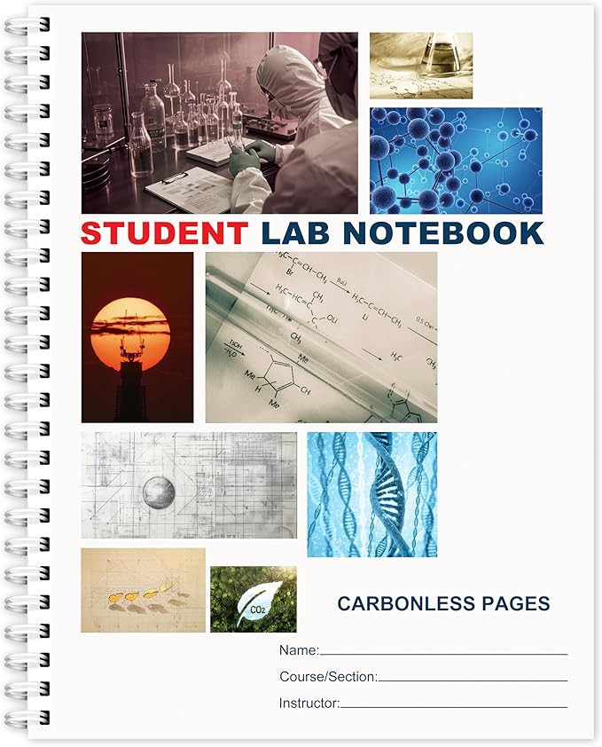 Amazon.com : Yeplan Carbonless Lab Notebook - 8.5" x 11" Chemistry ...