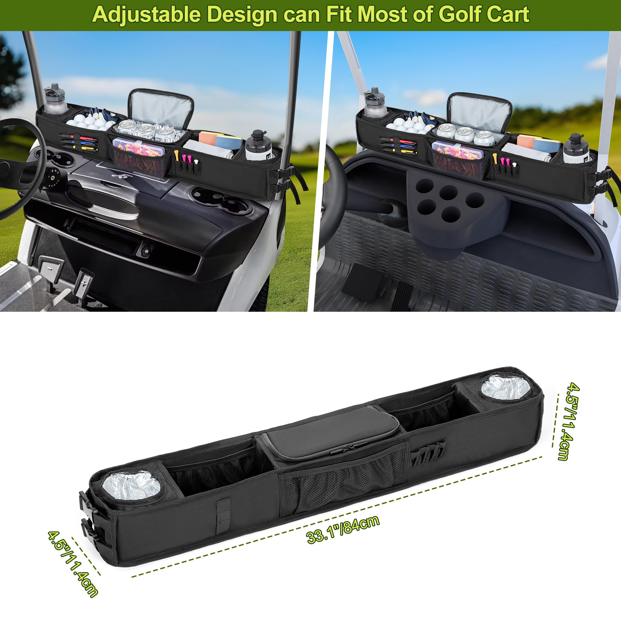 Snapklik.com : PGmoon Golf Cart Inner Storage Tray, No-Drilling Golf ...