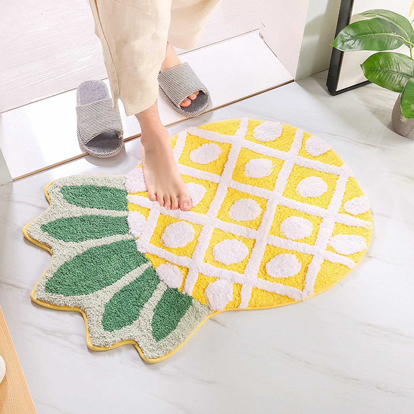 Amazon.com: YOUSA Pineapple Area Rug for Living Room Pineapple Shaped ...