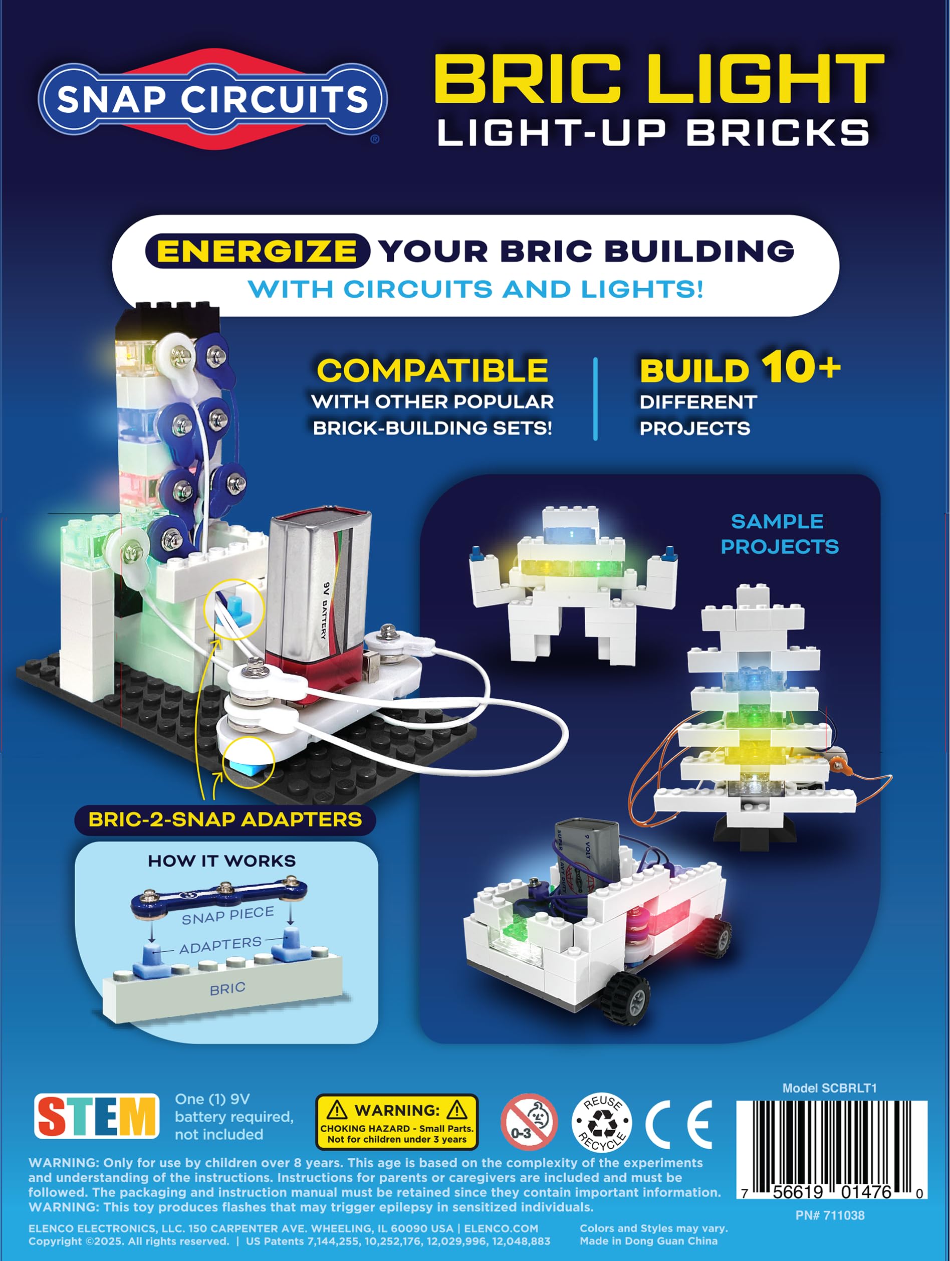Snapklik.com : Snap Circuits BRIC Light, Building Bricks & Electric ...
