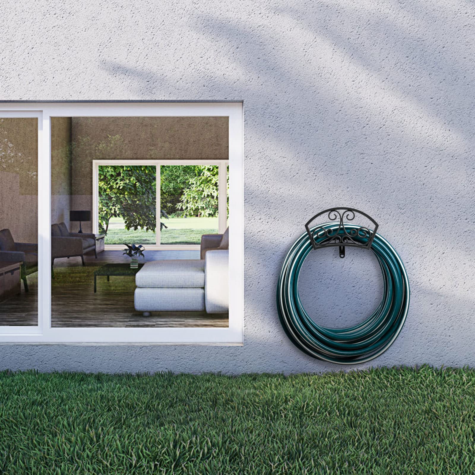 GOFORWILD Garden Hose Holder, Decorative Star Hose Butler Sturdy Water ...