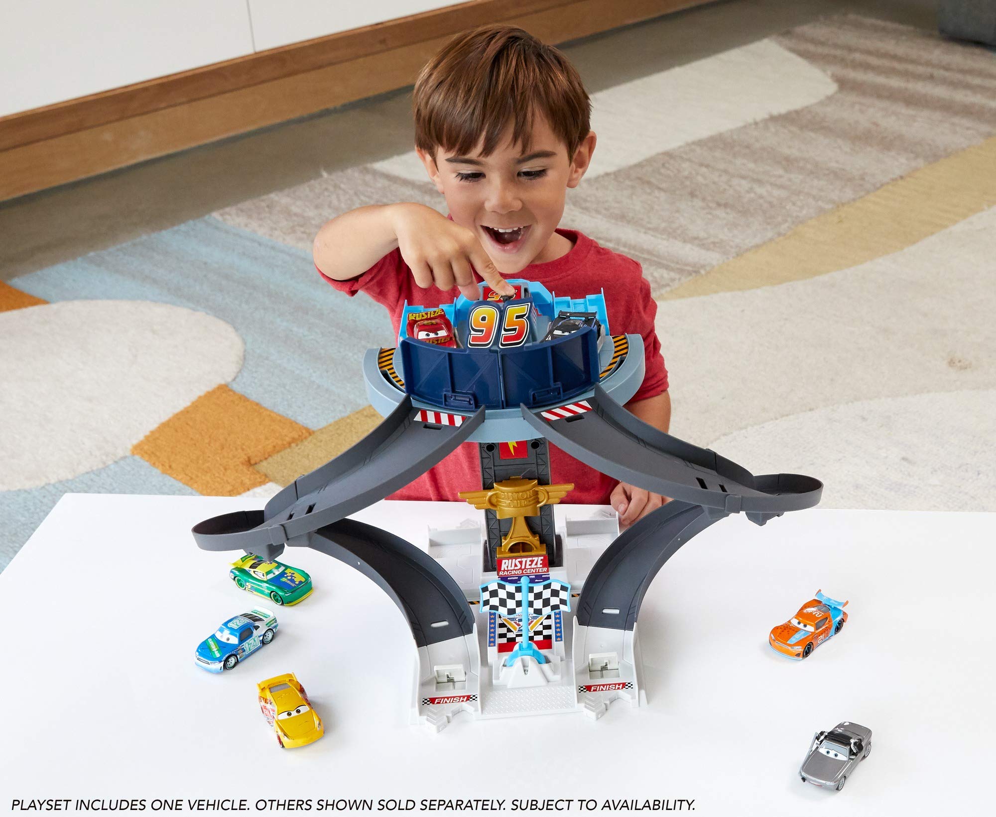 Disney Pixar Cars Rust-Eze Racing Tower Race Track Toy with Training ...