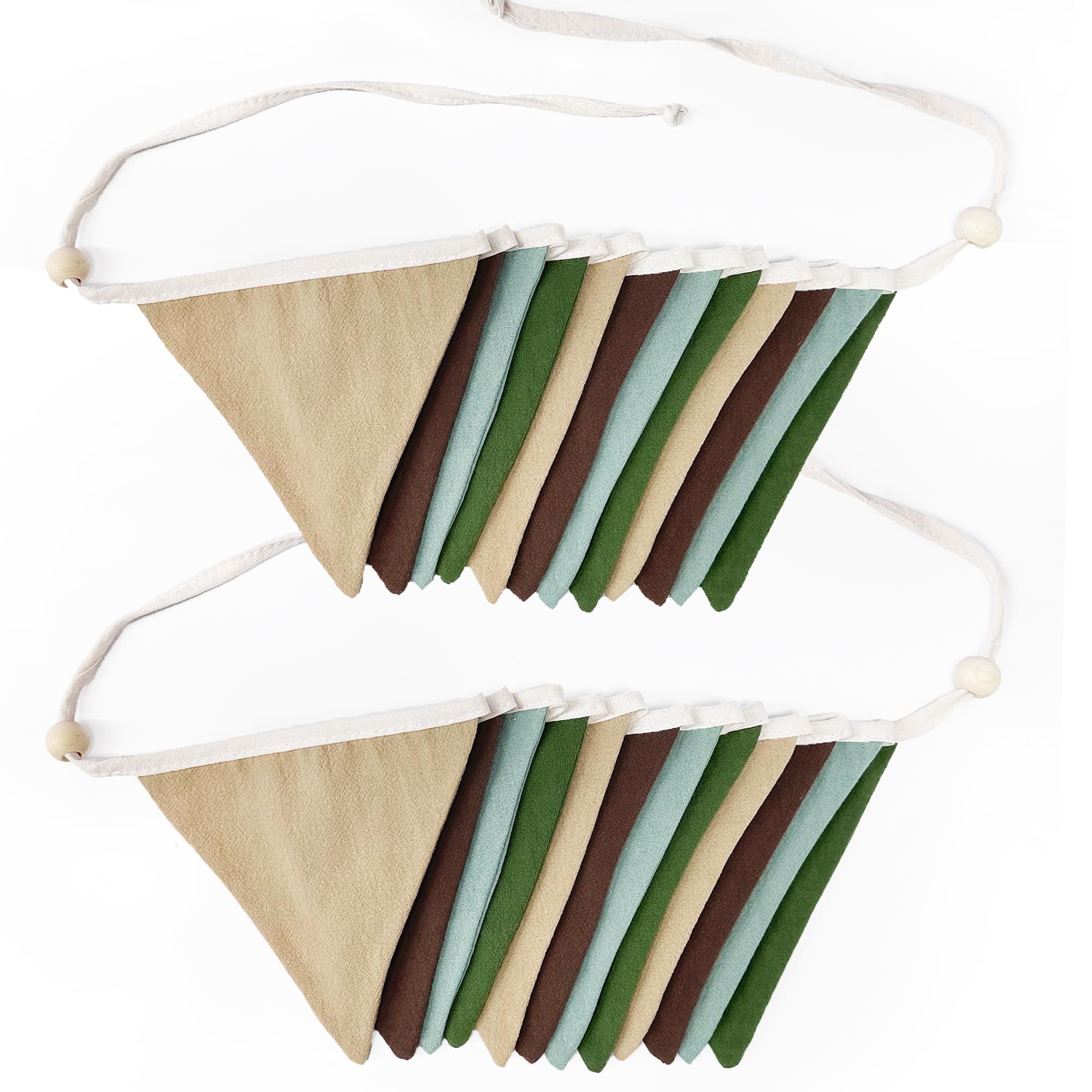 Amazon.com: 2 Pcs Green Brown Beige Pennant Banner Flags Nursery ...