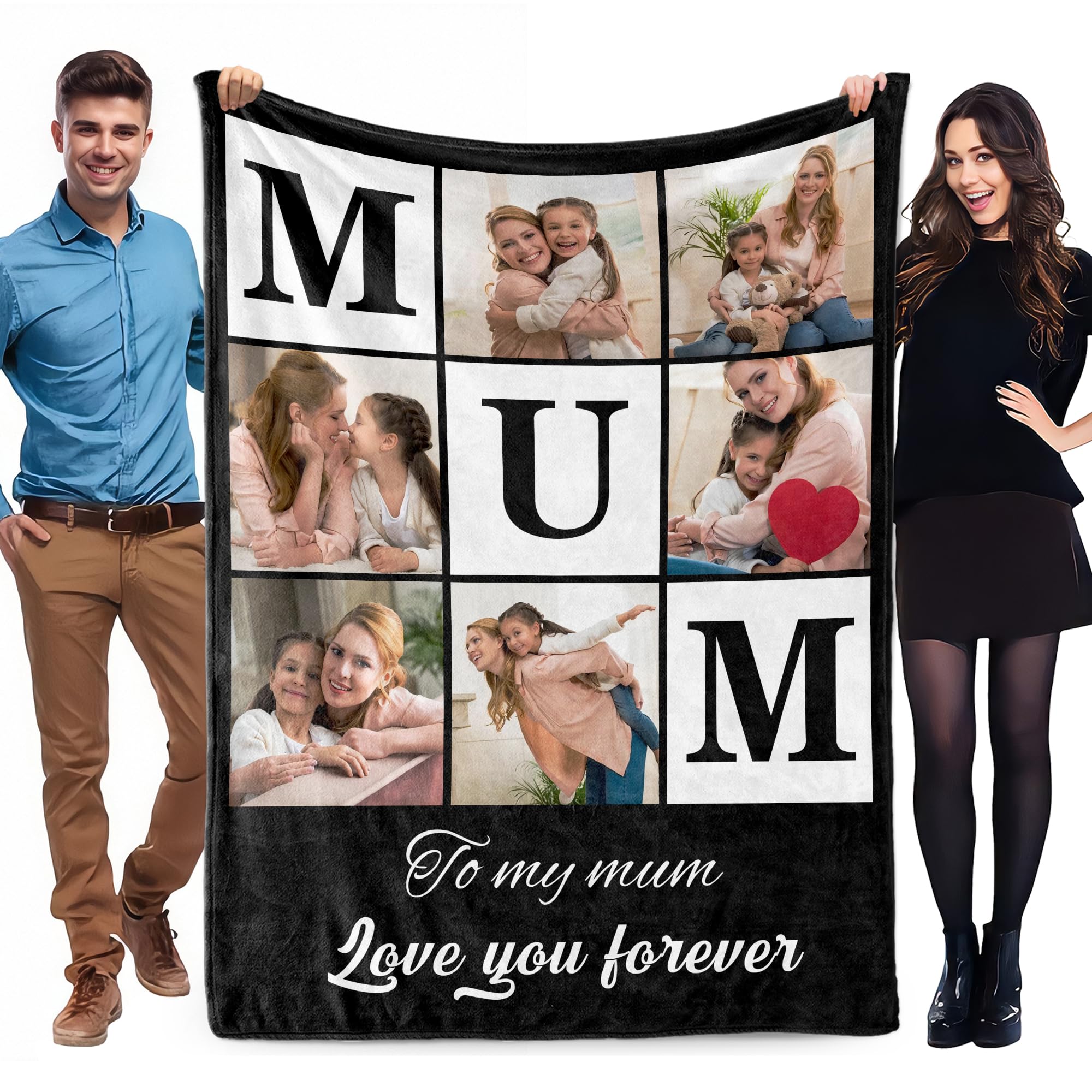 Personalised Photo Blanket for Adult, Customised Blanket with Picture ...