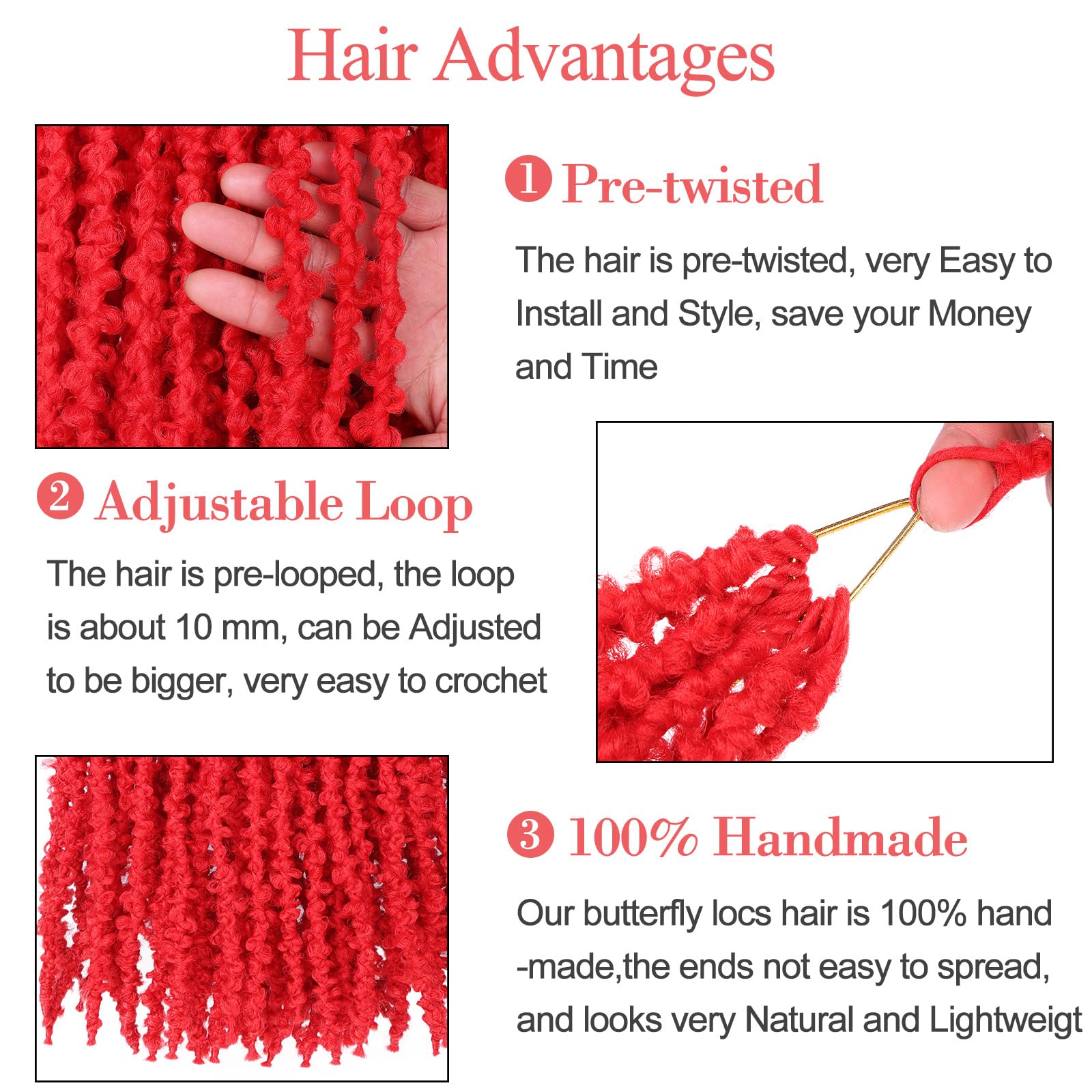 Snapklik.com : 30 Inch Red Butterfly Locs Crochet Hair For Black Women ...