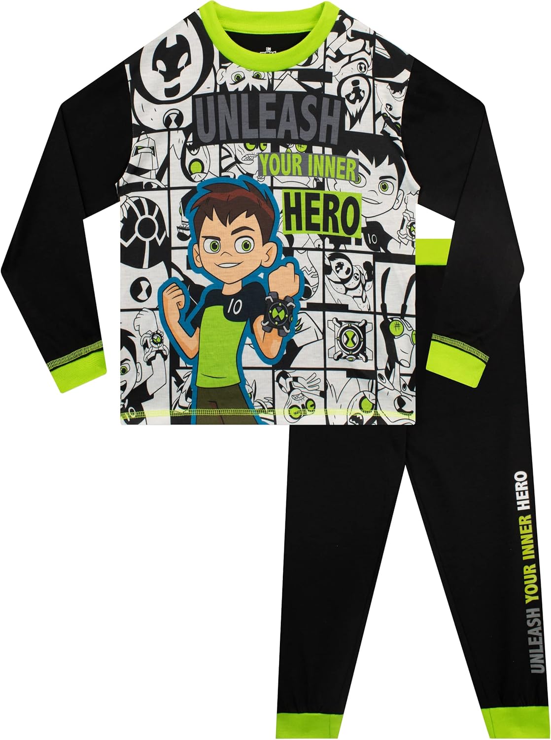 Amazon.com: Ben 10 Boys' Aliens Pajamas 12 Multicolored: Clothing ...