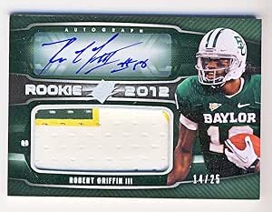 Robert Griffin III RG3 2012 UD SPx Football Rookie Autograph Auto Patch ...