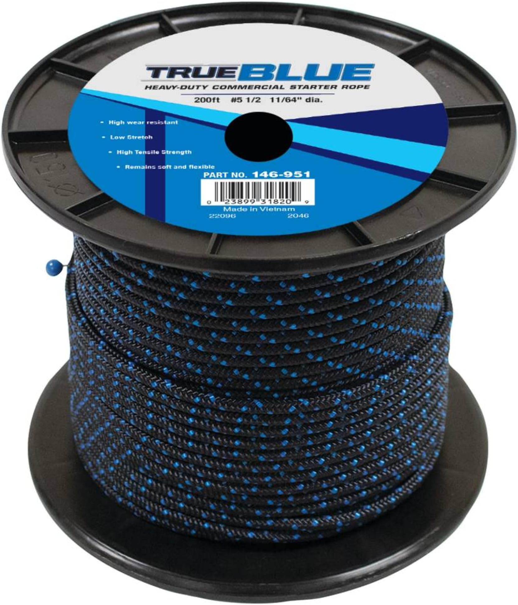 Amazon.com: Stens True Blue Solid Braid Starter Rope (Size 5.5, 11/64 ...