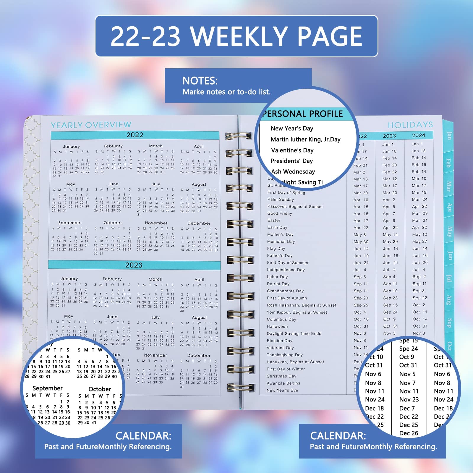Planner 2022-2023 - Calendar 2022, Daily Planner Weekly & Monthly ...