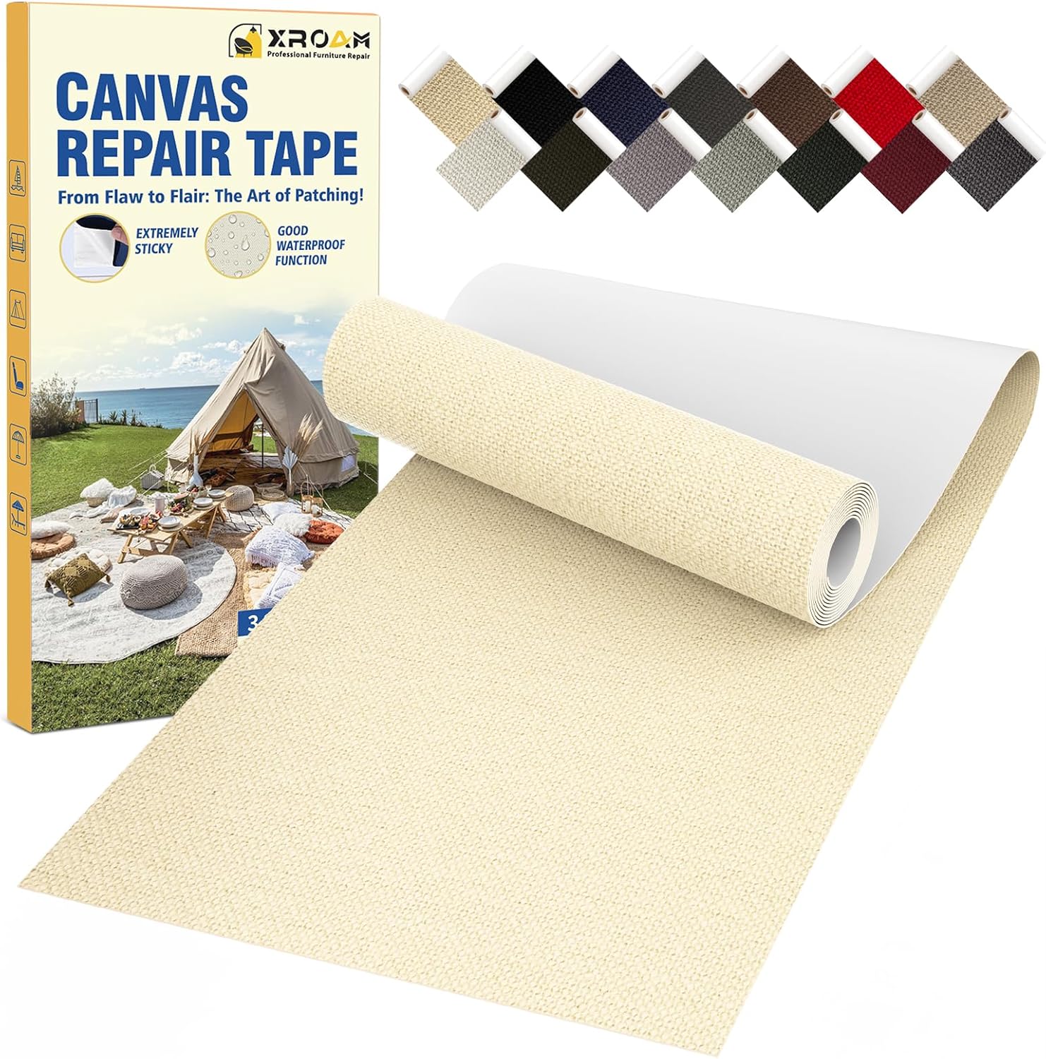 Amazon.com: Canvas Repair Tape, 3.2 x 63 Inch Waterproof Heavy Duty Fabric Tape for Furniture ...