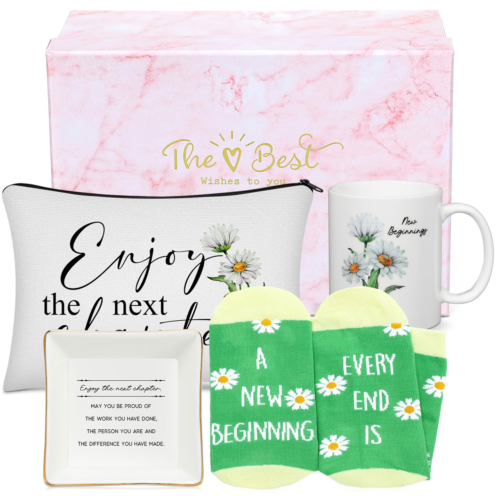 Amazon.com: Dingion 6 Pcs New Beginnings Gifts for Women Daisy New ...